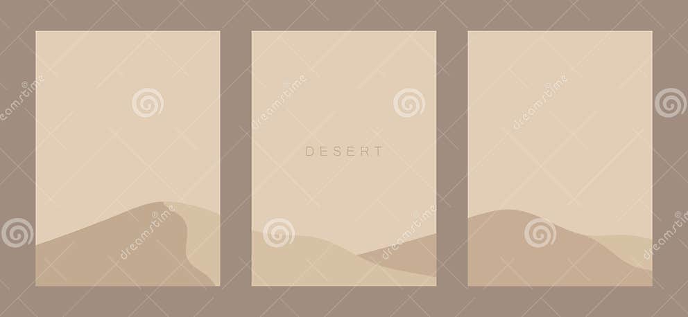 Desert Vector. Desert Flyer Template. Desert Wall Art Design. Editable ...