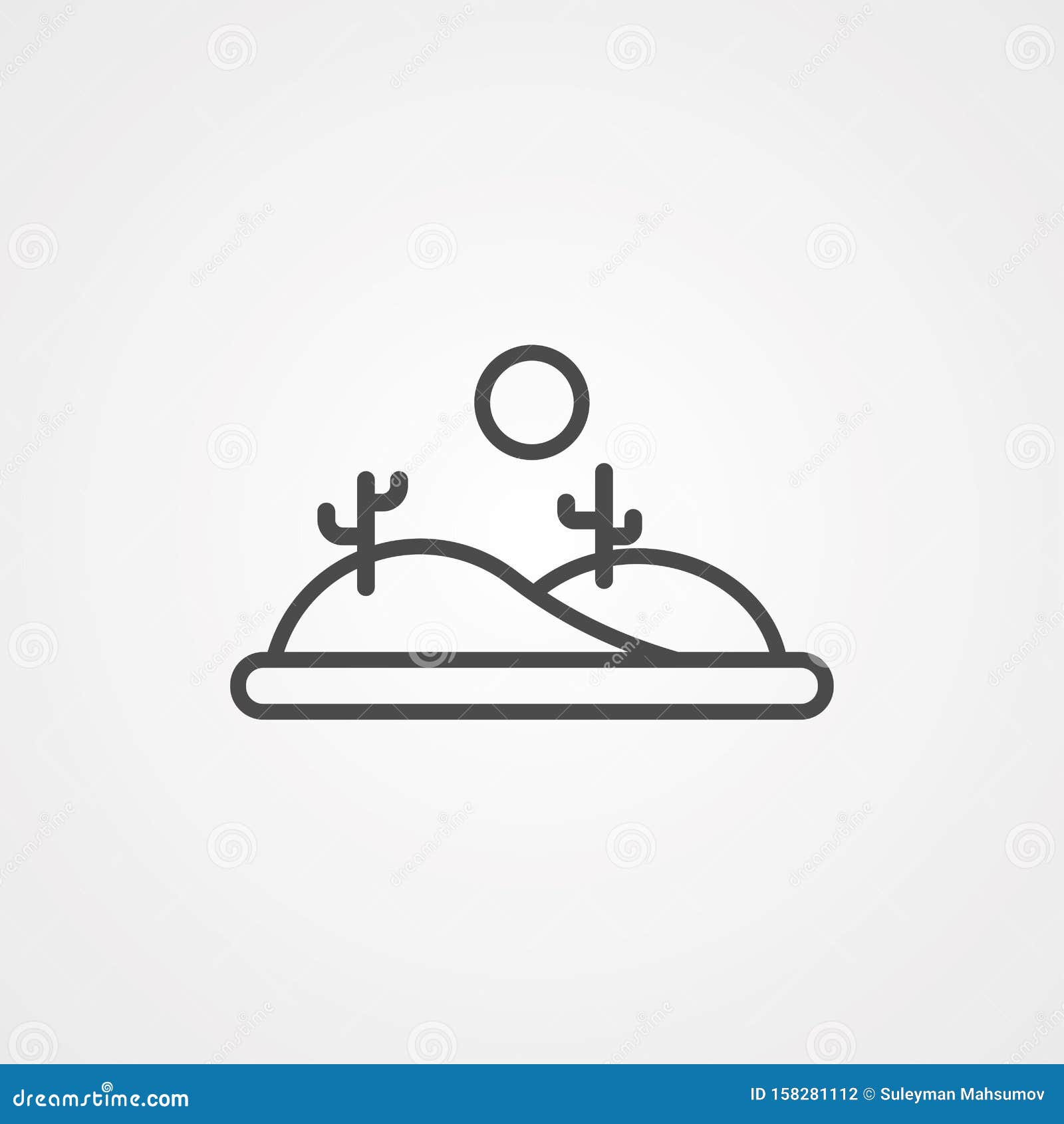 Desert Vector Icon Sign Symbol Stock Illustration - Illustration of ...