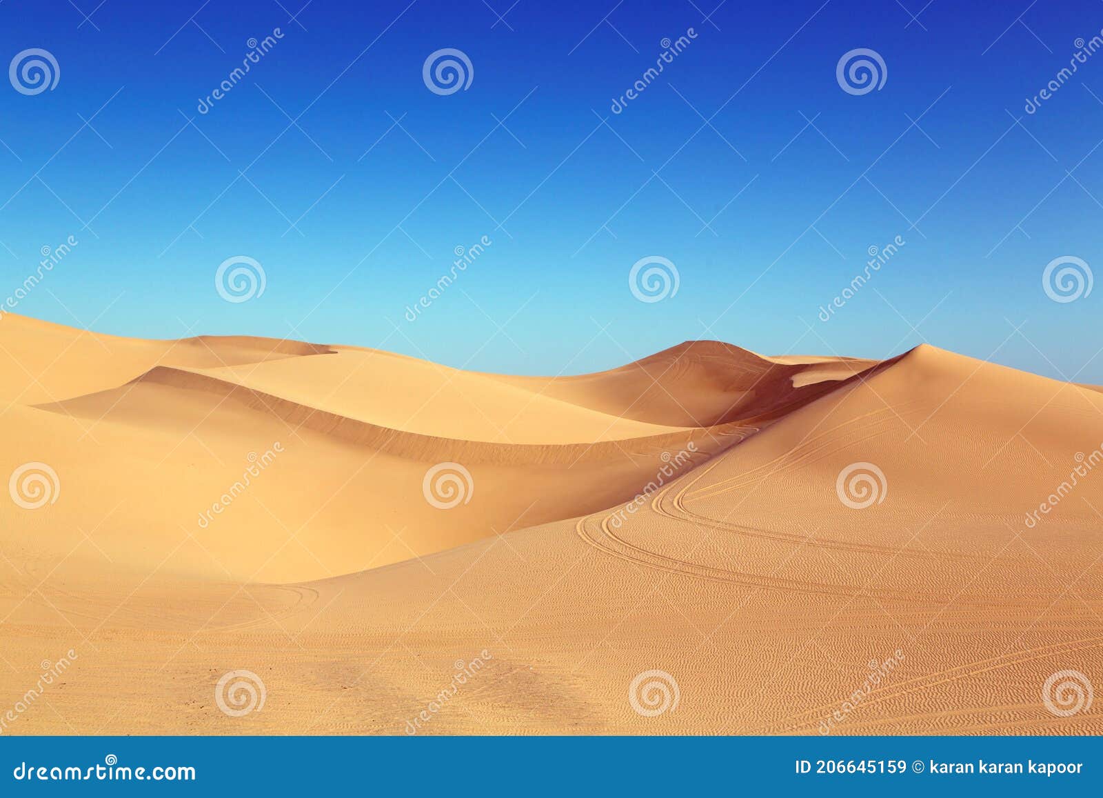 Desert view under blue sky stock image. Image of stone - 206645159
