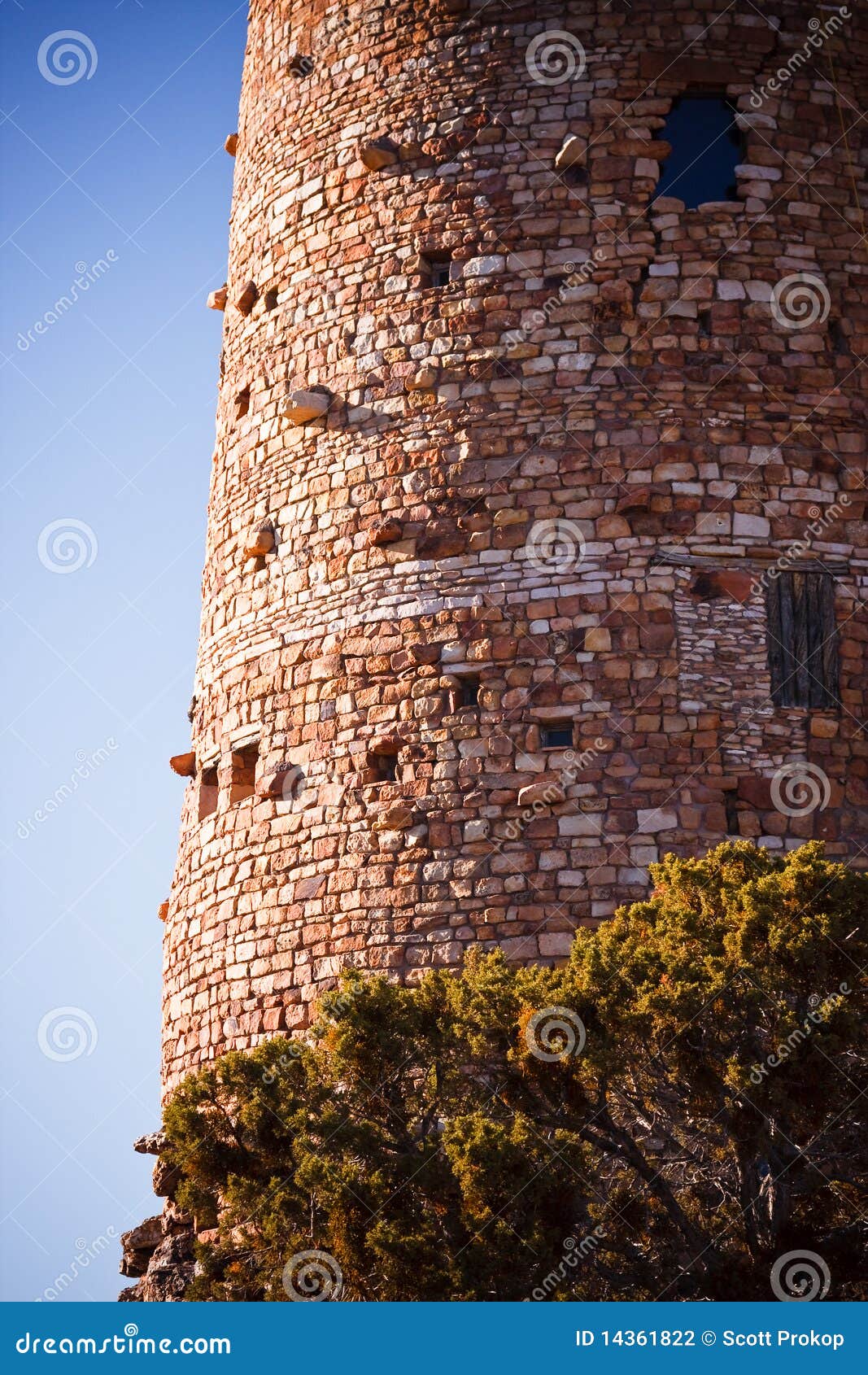 Desert View Watchtower at the Grand Canyon Stock Photo - Image of site ...
