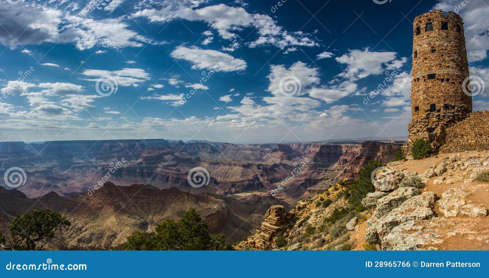 Desert View Watchtower Grand Canyon Stock Photo - Image of nature ...