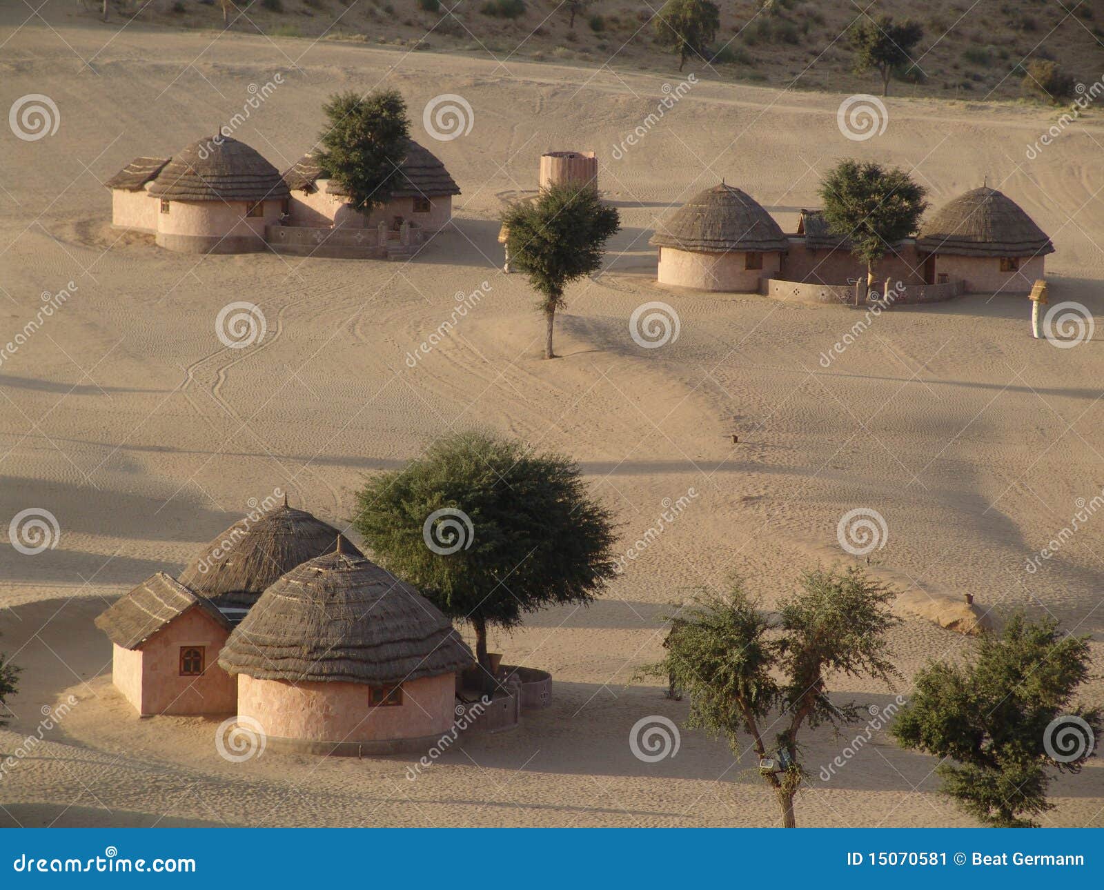 Desert Village, Rajasthan, India Stock Image - Image of dunes, khuri ...