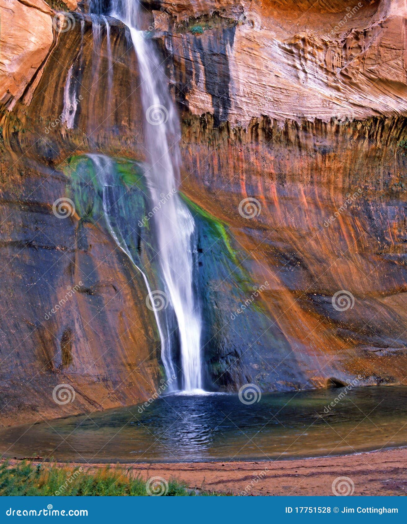 Desert Water Fall stock photo. Image of colo, geological - 17751528