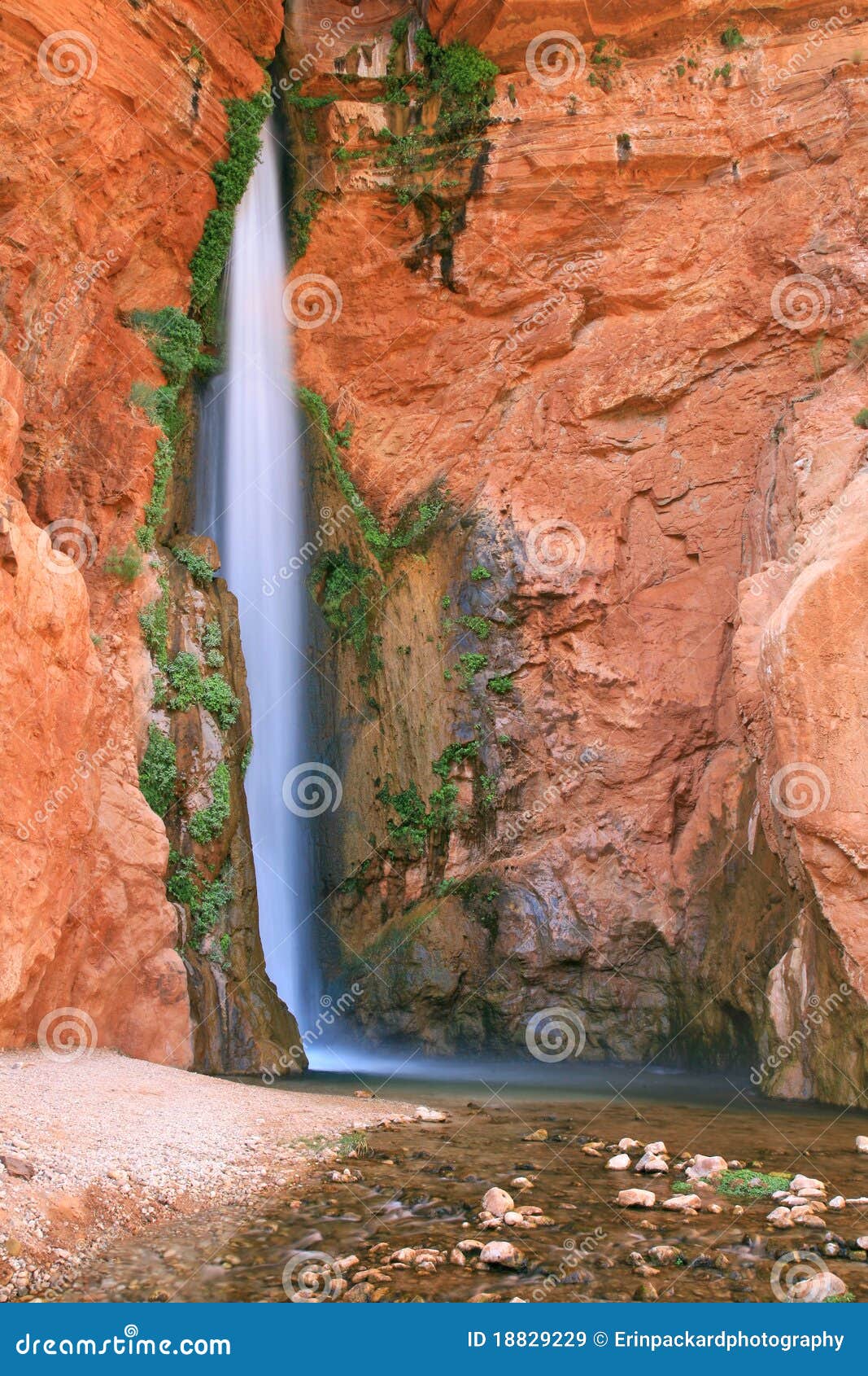 Desert Waterfall stock image. Image of creek, canyon - 18829229