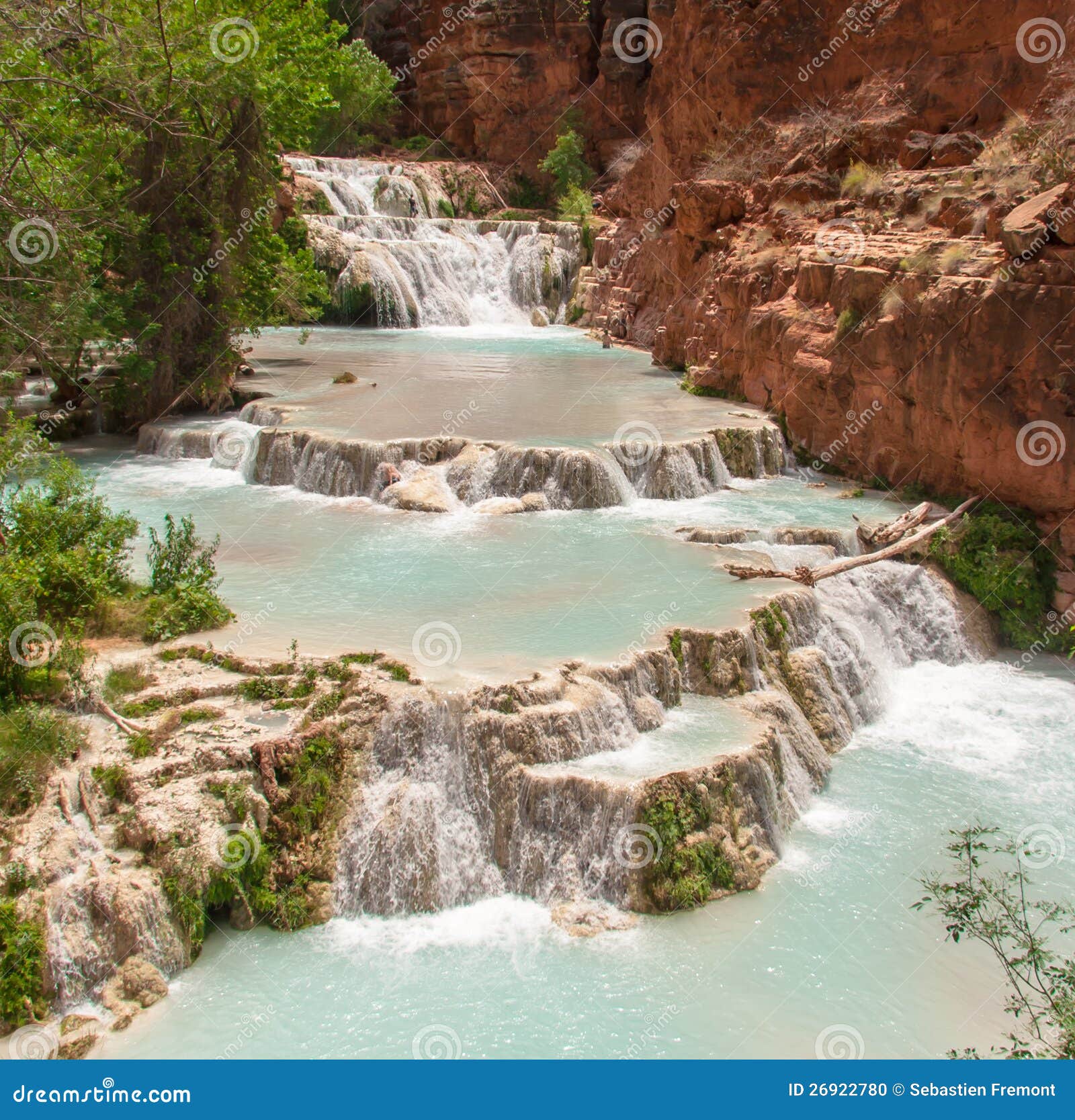 Desert Waterfalls stock photo. Image of camp, havasupai - 26922780