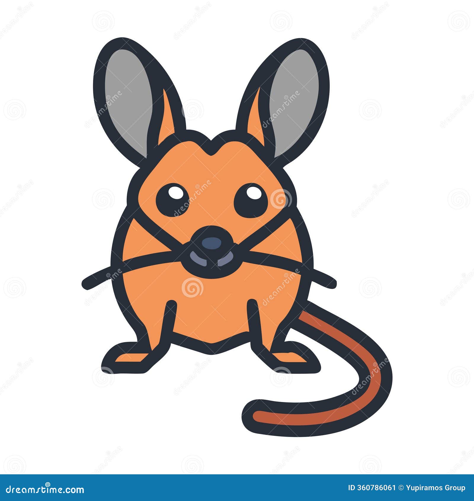 Desert Wildlife Jerboa Icon Illustration Stock Illustration ...