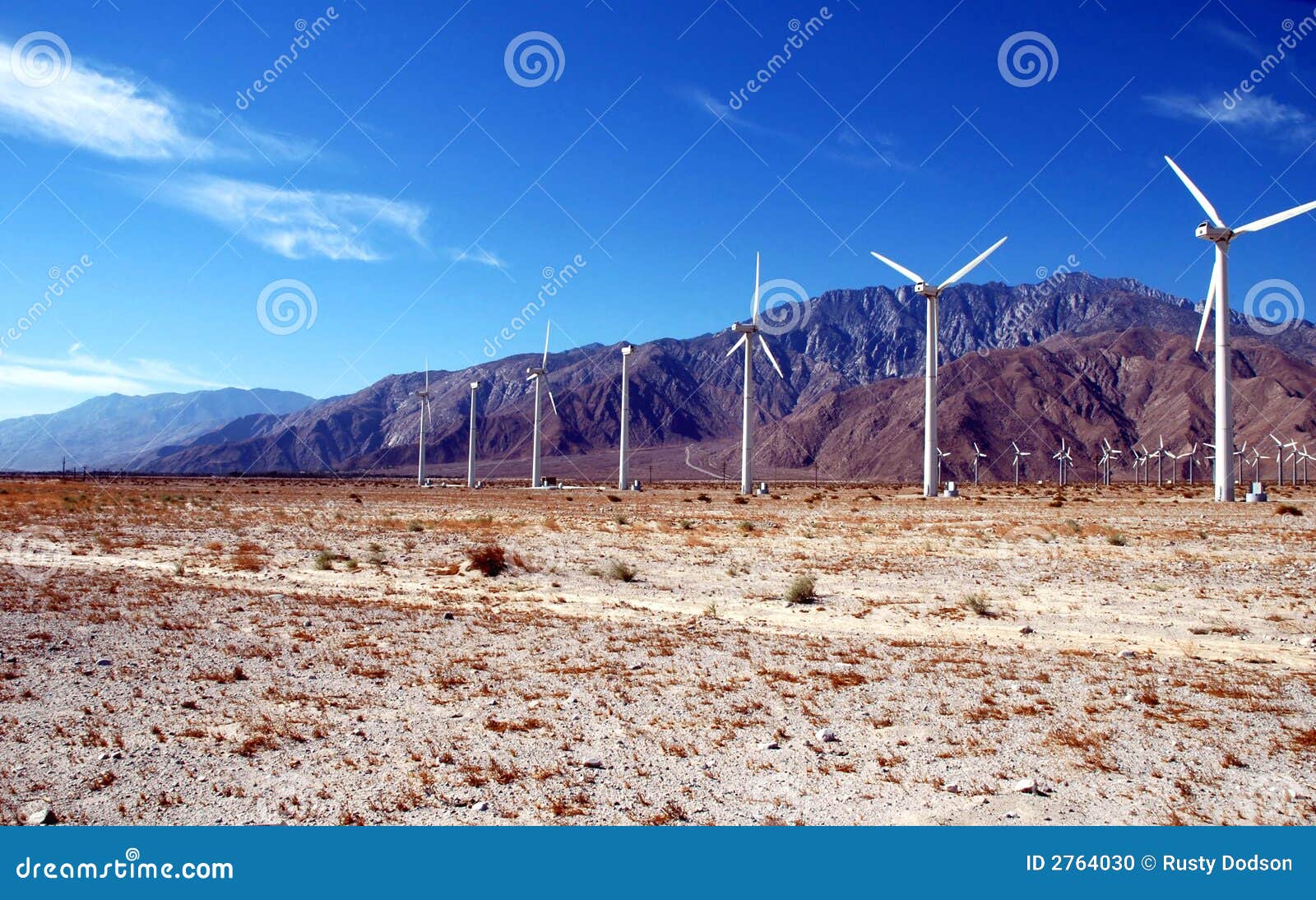 Desert Wind Farm stock photo. Image of energy, cooling - 2764030