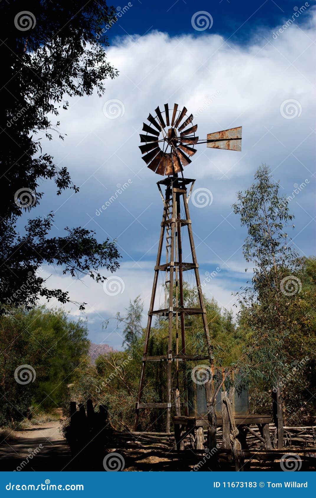 Desert Windmill stock image. Image of sunny, arizona - 11673183