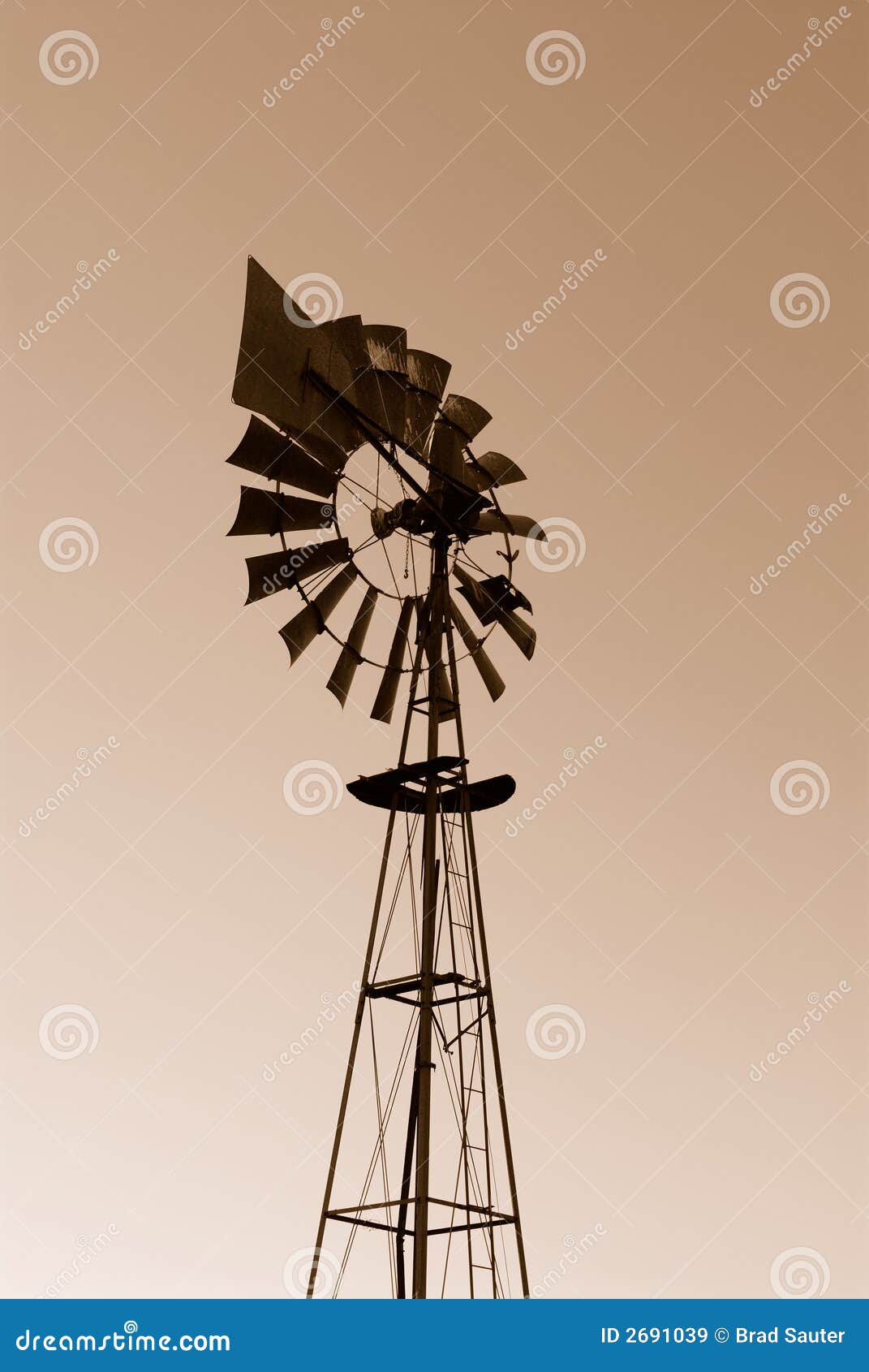 Desert Windmill stock image. Image of sunset, antique - 2691039