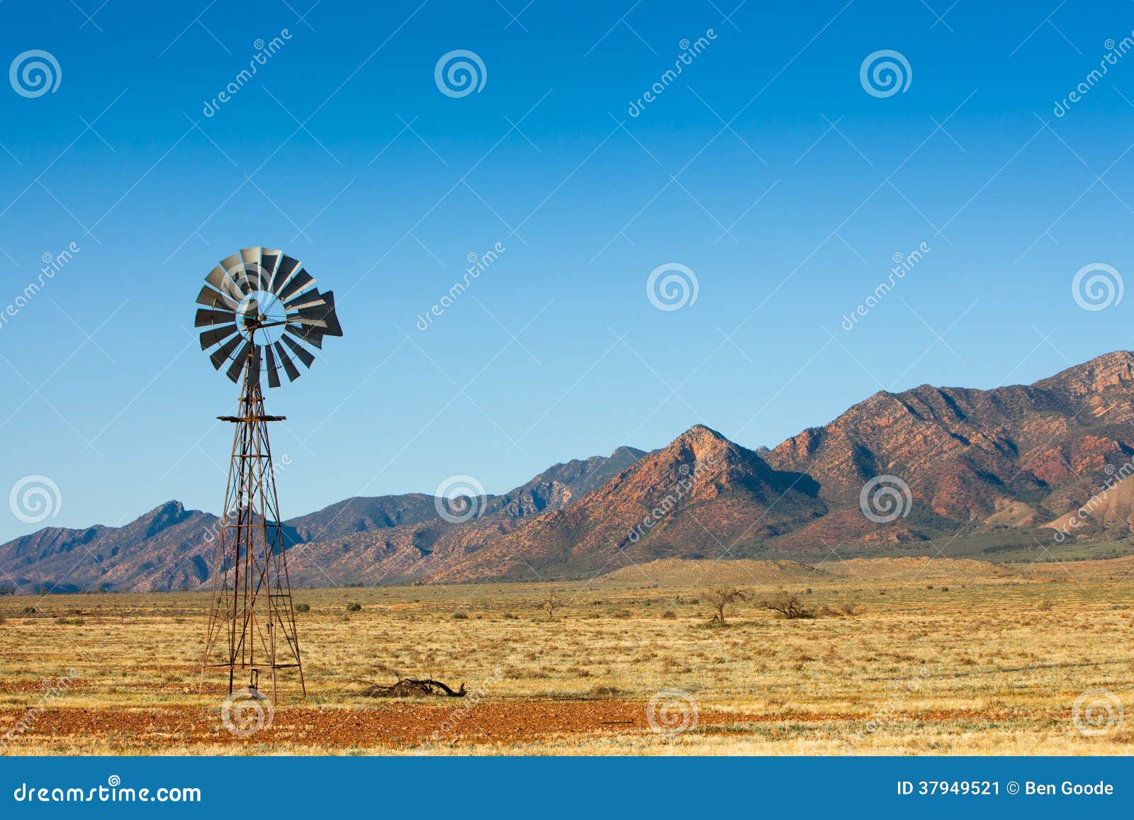 Desert Windmill stock image. Image of travel, drought - 37949521