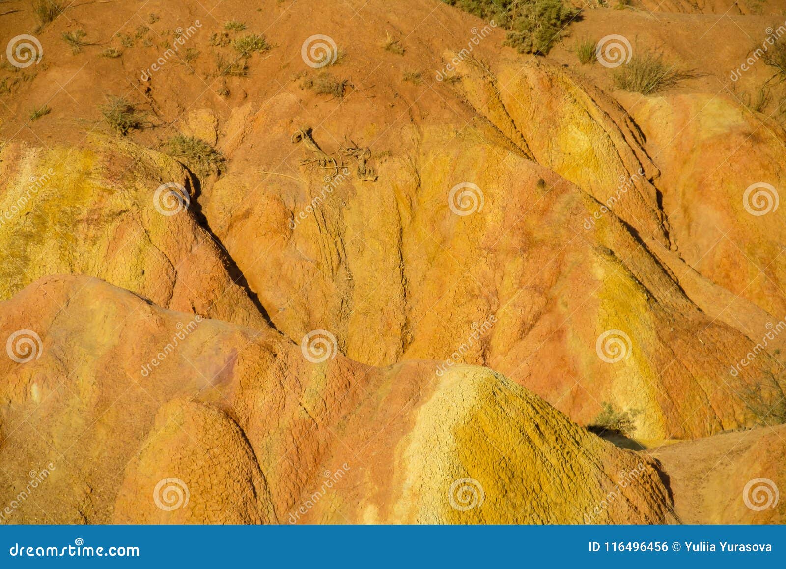 Desert Yellow Dry Ground Surface Pattern Stock Photo - Image of clay ...