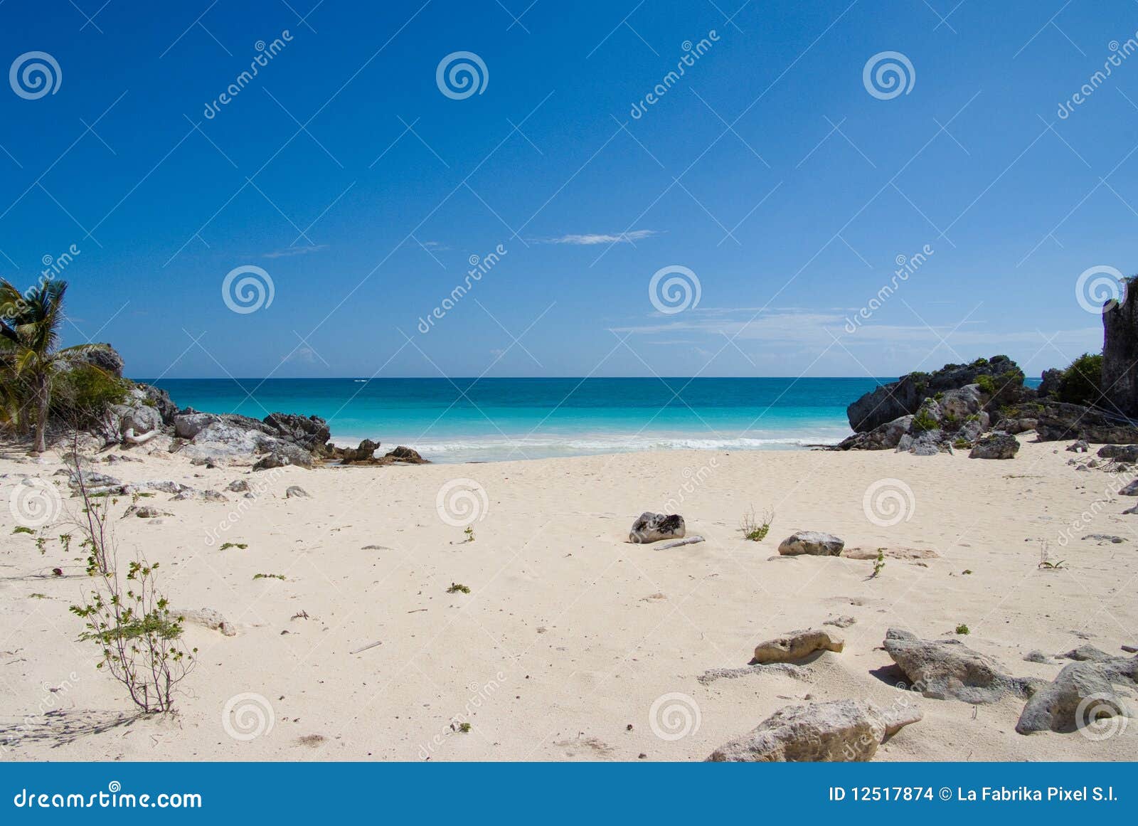 Deserted beach stock photo. Image of sand, view, tropical - 12517874