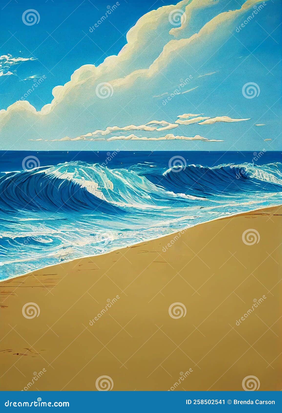 Deserted Beach Background stock illustration. Illustration of deserted ...
