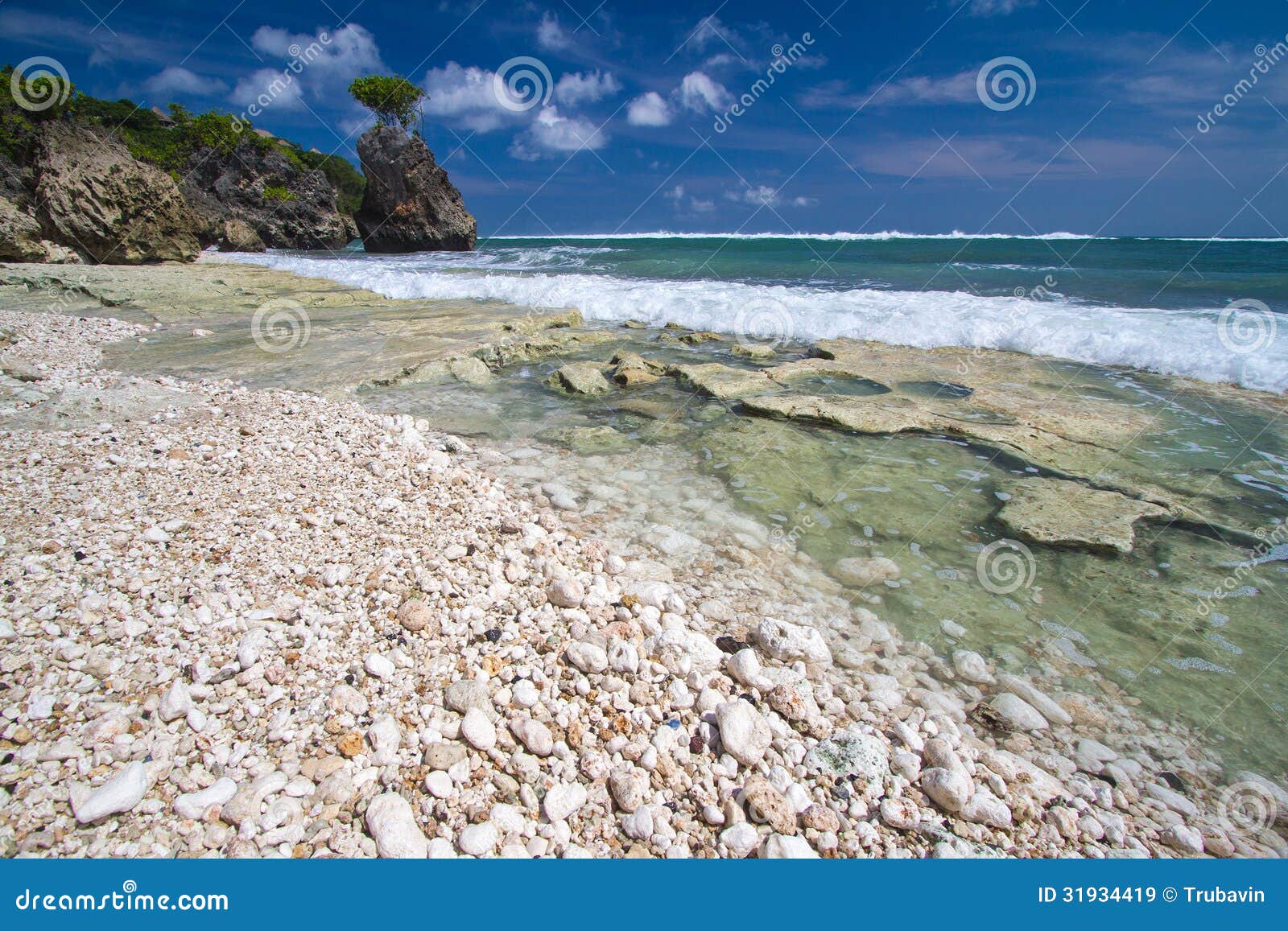 Deserted beach stock image. Image of coast, bali, asia - 31934419