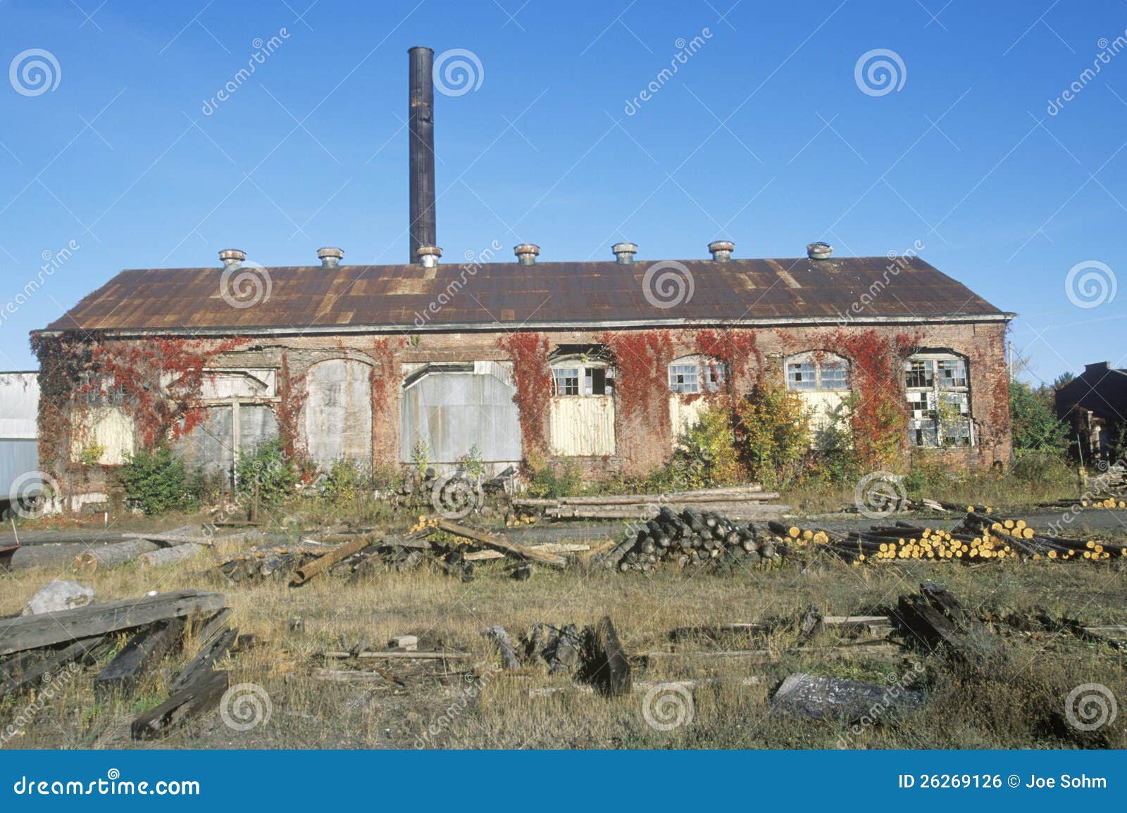 Old, Brick, Factory Chimney In Former Coal Mine "Michal" In ...