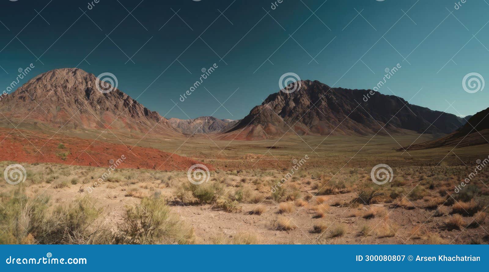 Deserted Hills Transition To Mountains Stock Illustration ...