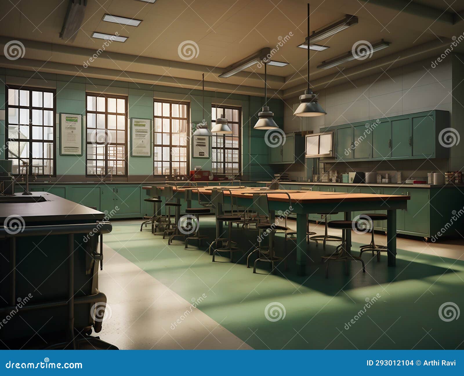 A Deserted Laboratory Classroom With Future Discoveries Stock Image ...