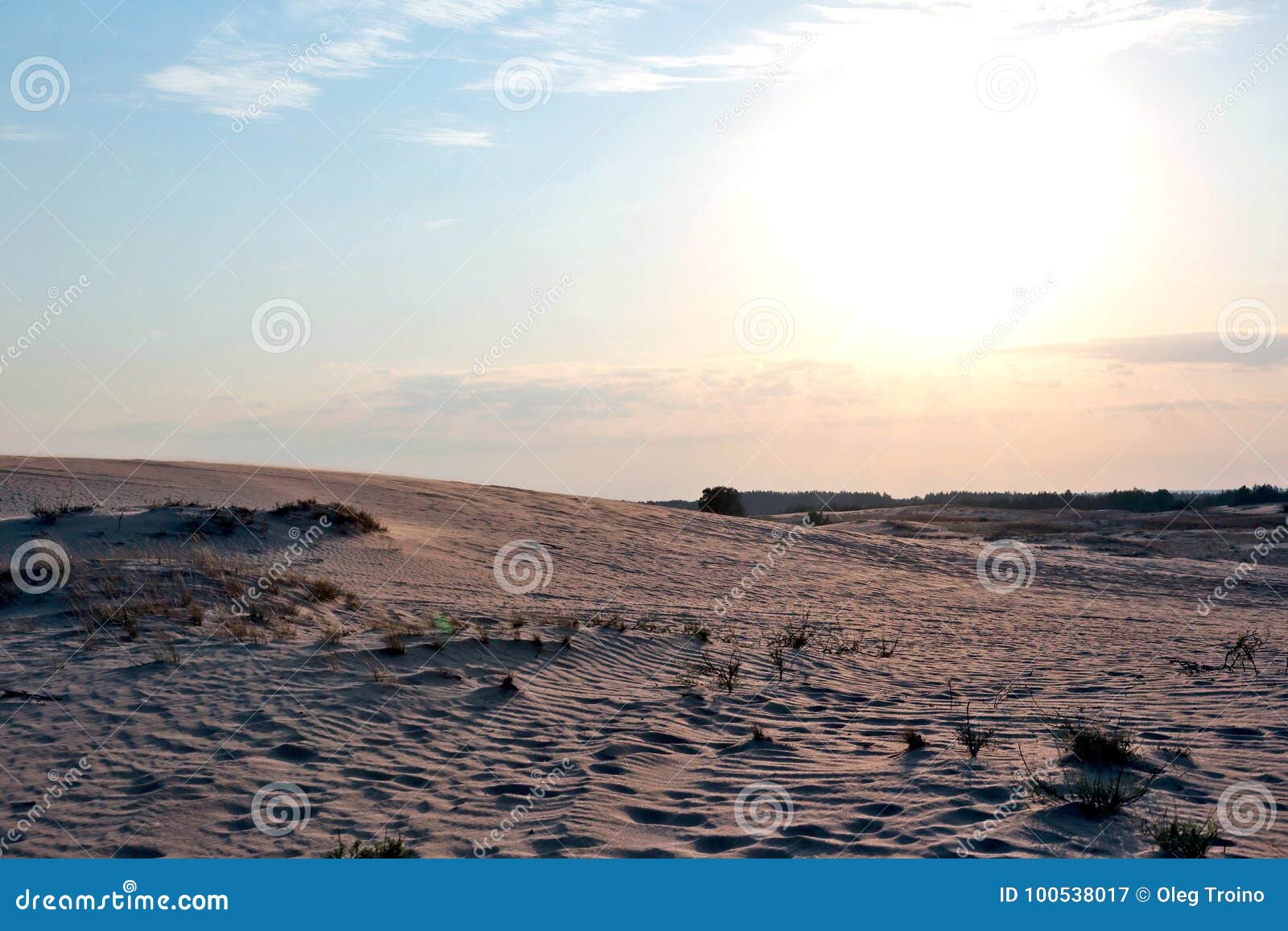Deserted Place on the Background of Sunset Stock Image - Image of ...