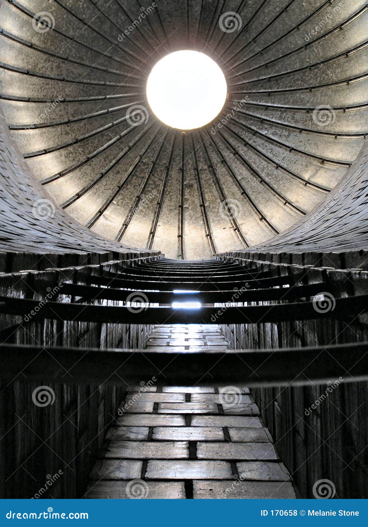 Deserted Silo stock photo. Image of abstract, light, circle - 170658