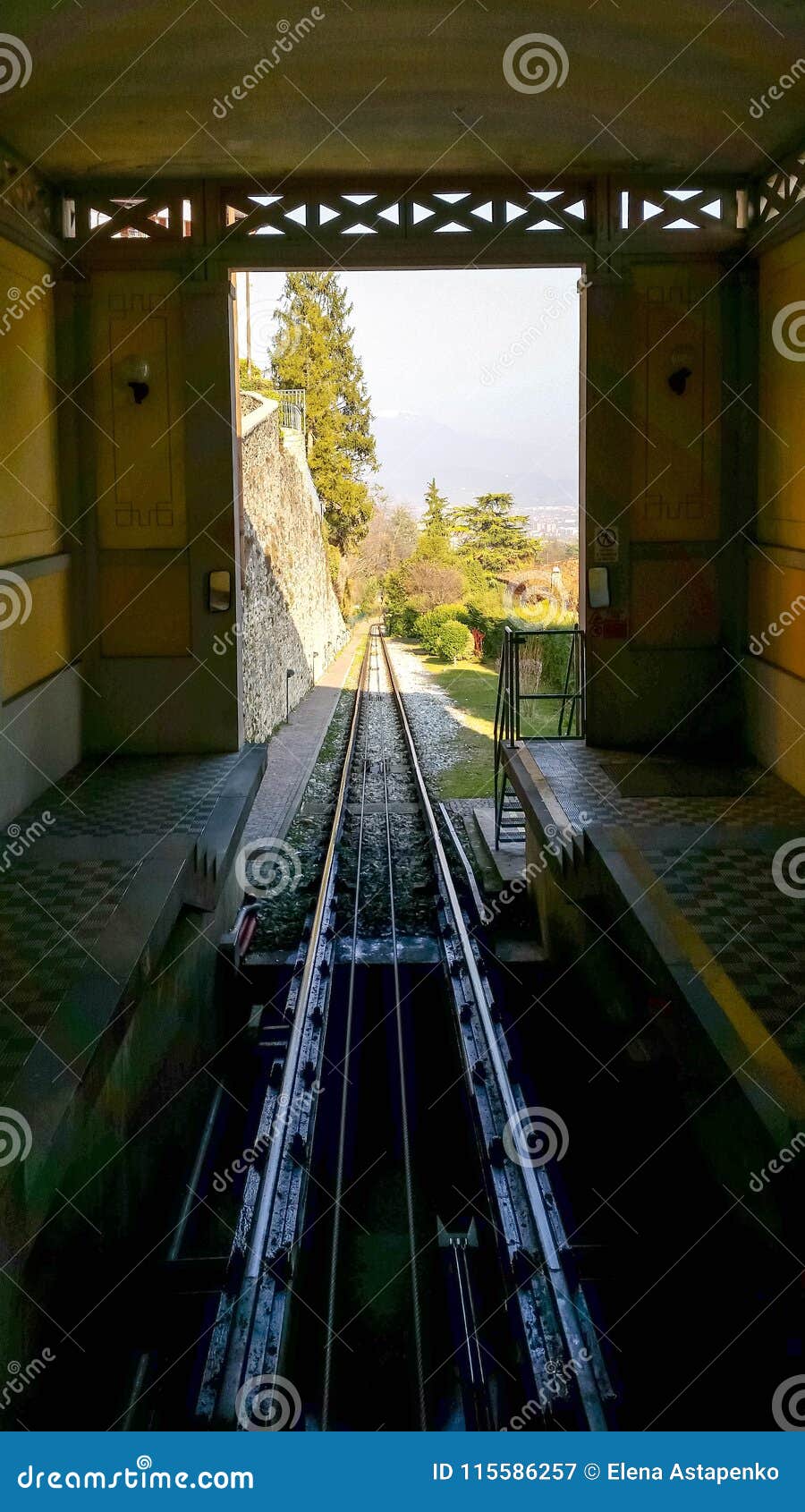 Funicular Station in Bergamo Stock Image - Image of line, steel: 115586257