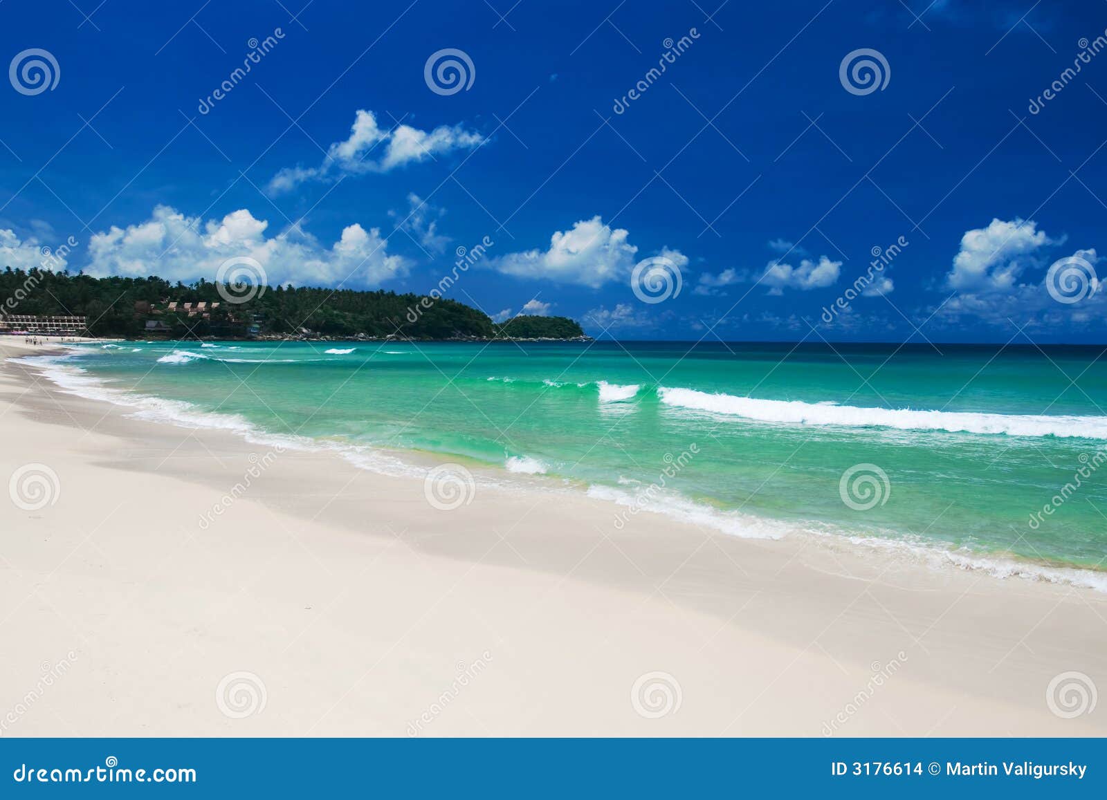 Deserted tropical beach stock photo. Image of water, walk - 3176614