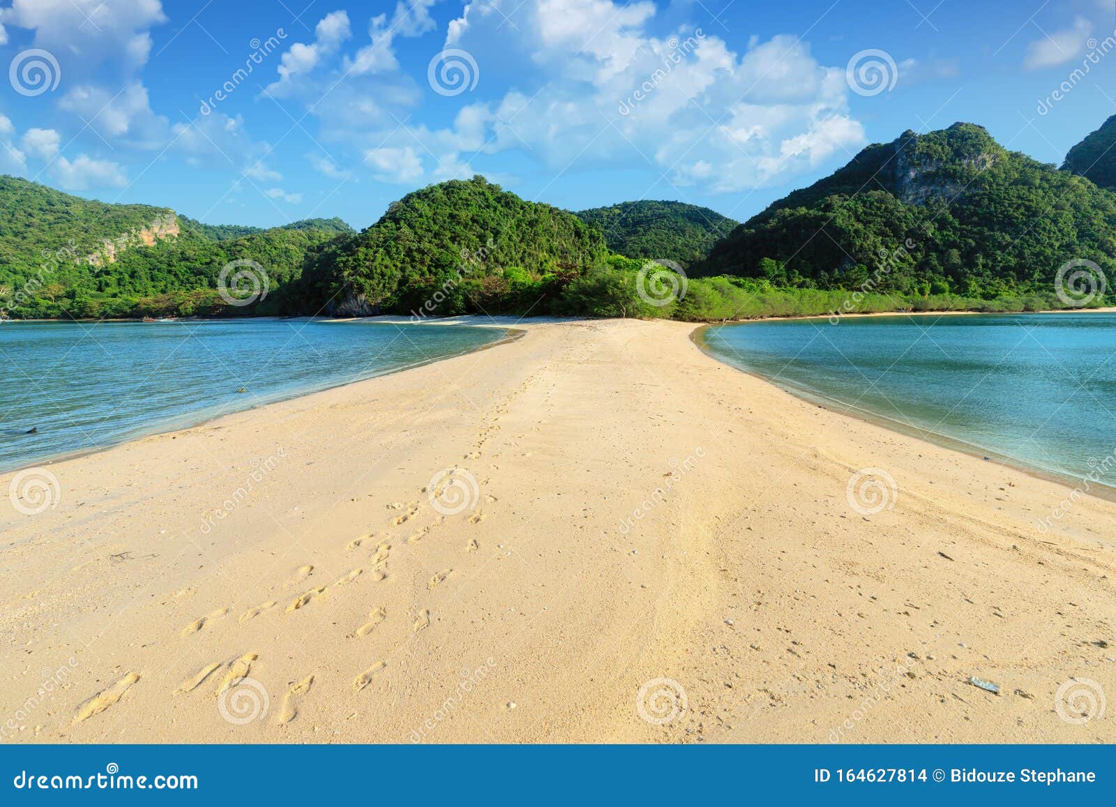 Deserted tropical beach stock photo. Image of natural - 164627814