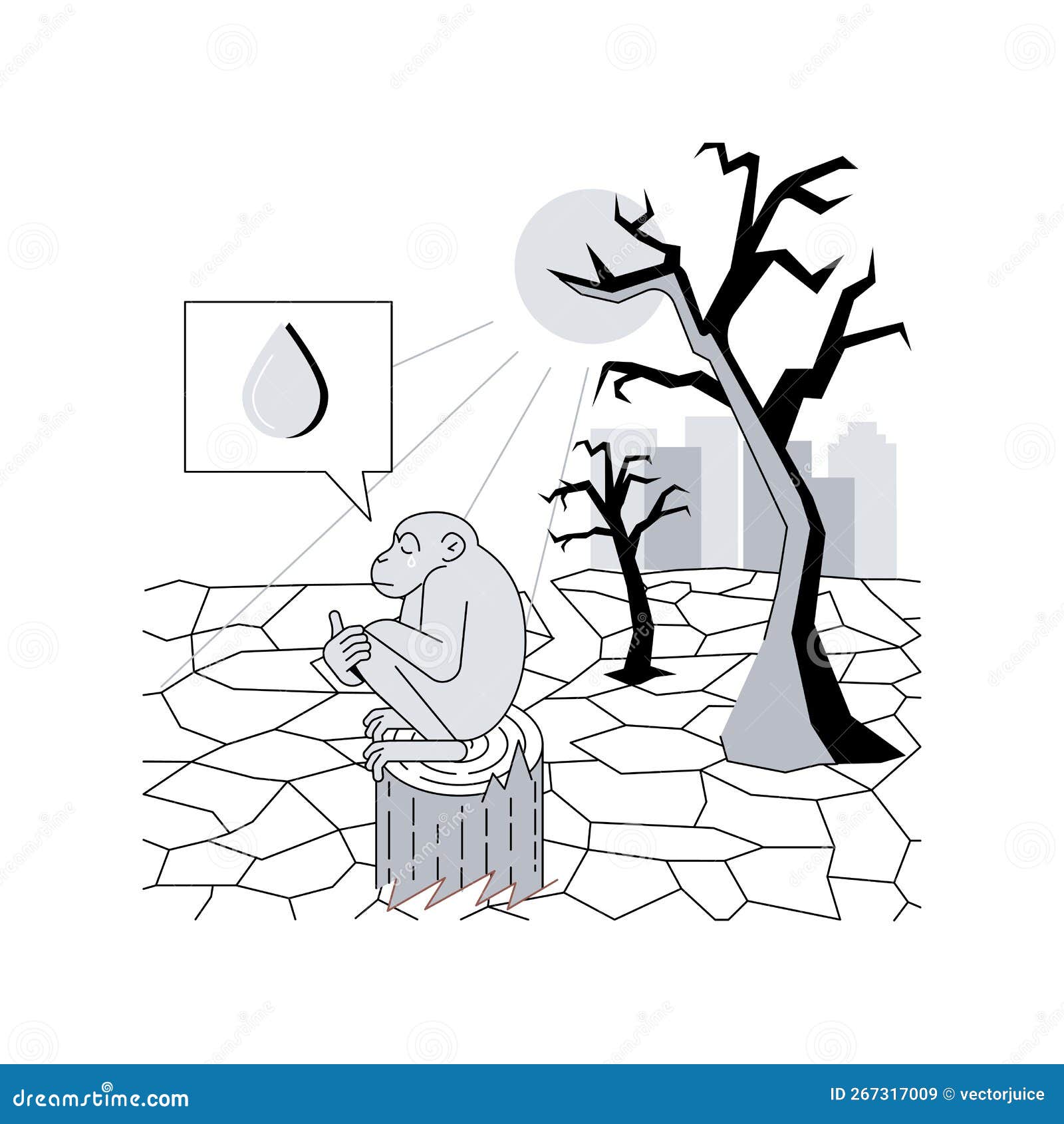 Desertification Abstract Concept Vector Illustration Stock Vector ...