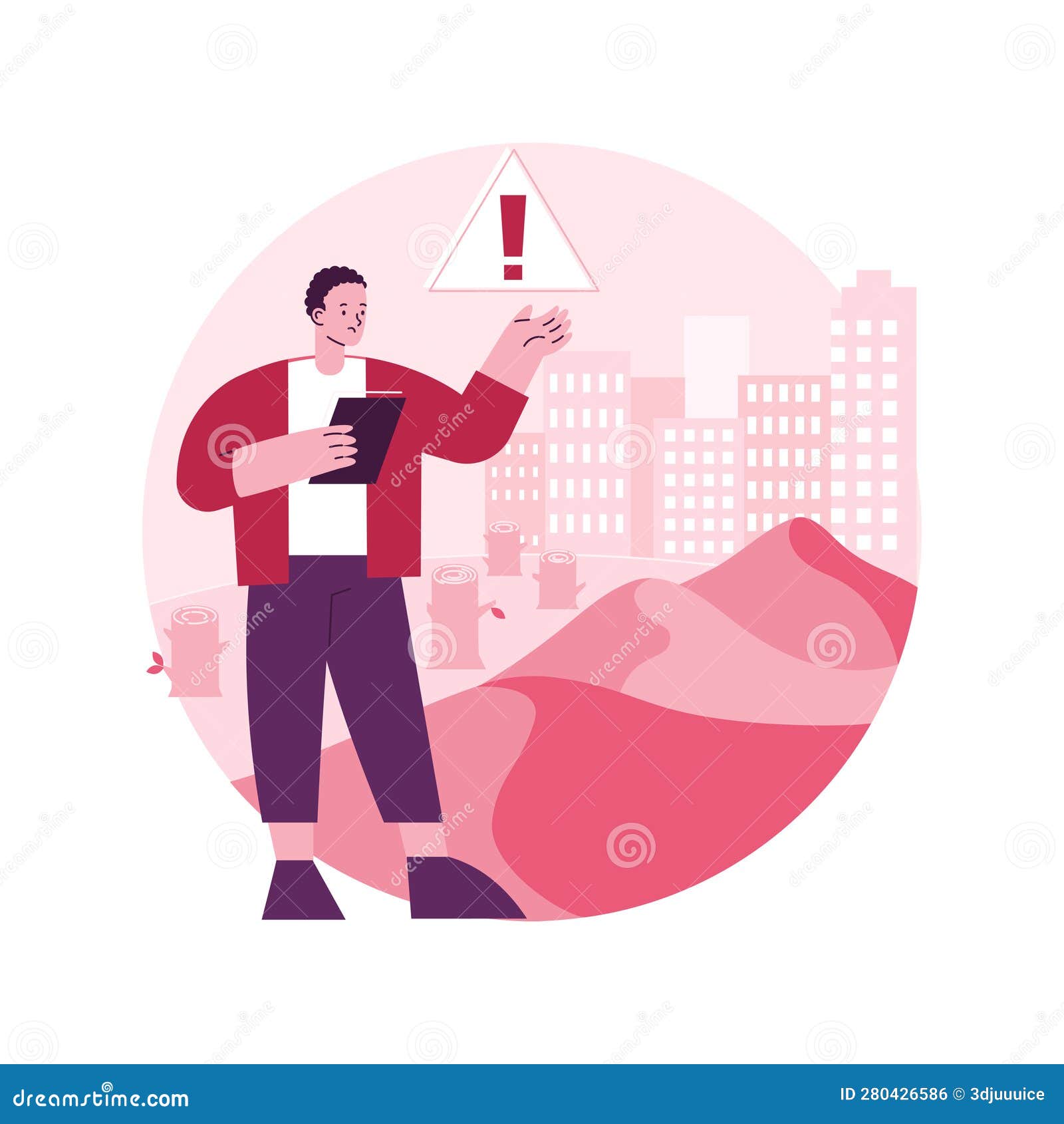 Desertification Abstract Concept Vector Illustration. Stock ...