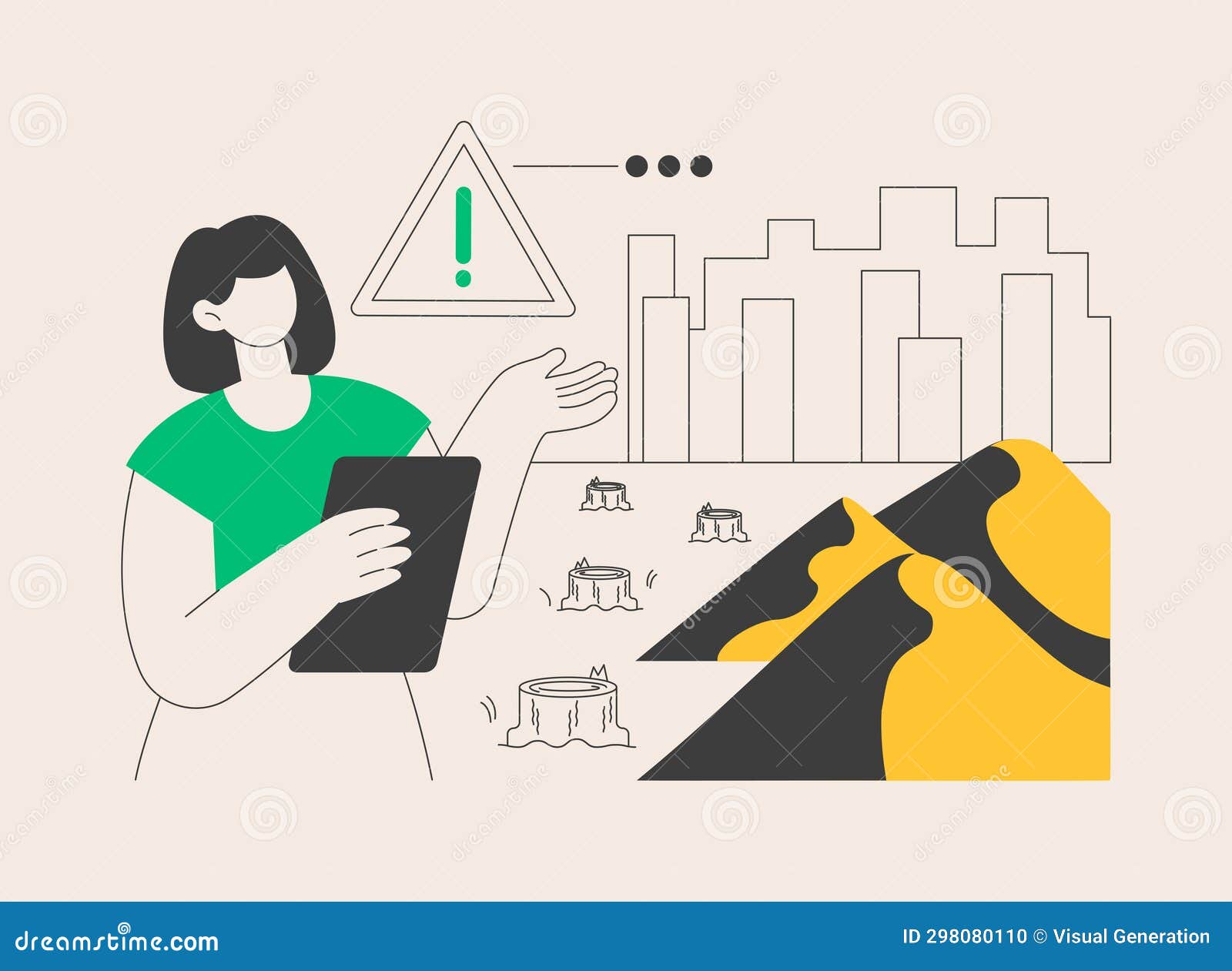 Soil Contamination And Ground Water Chemical Pollution Outline Concept ...