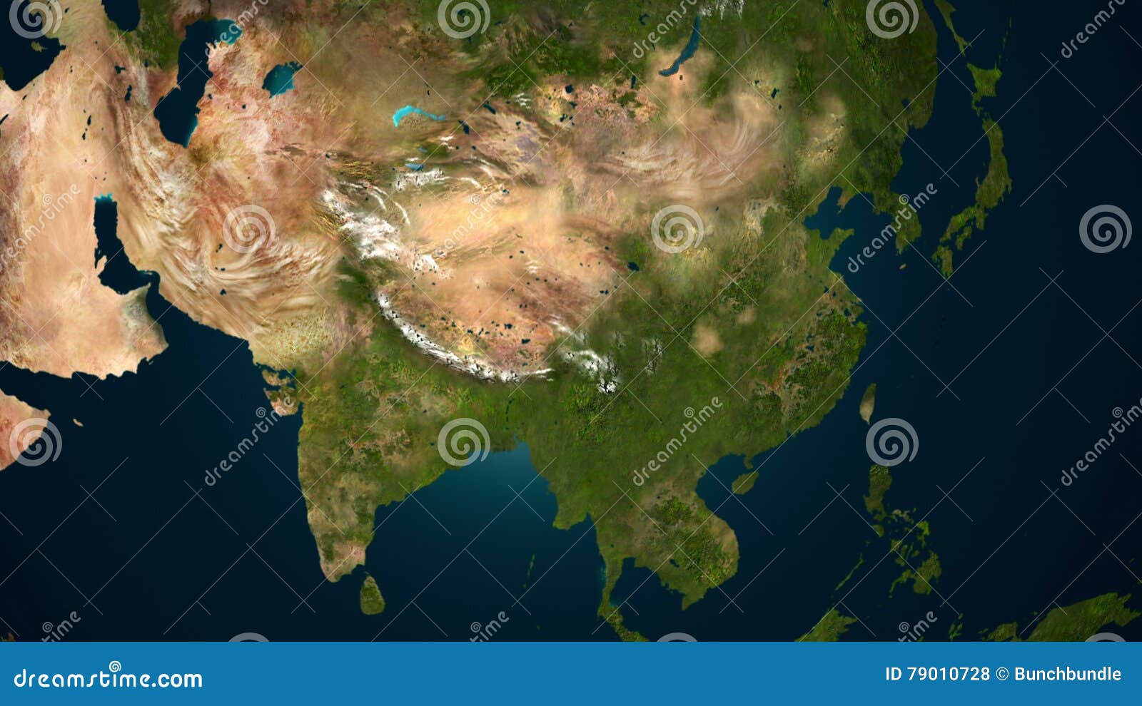 Desertification in Asia - Great Cataclysm, 4K Animation. Stock Footage ...