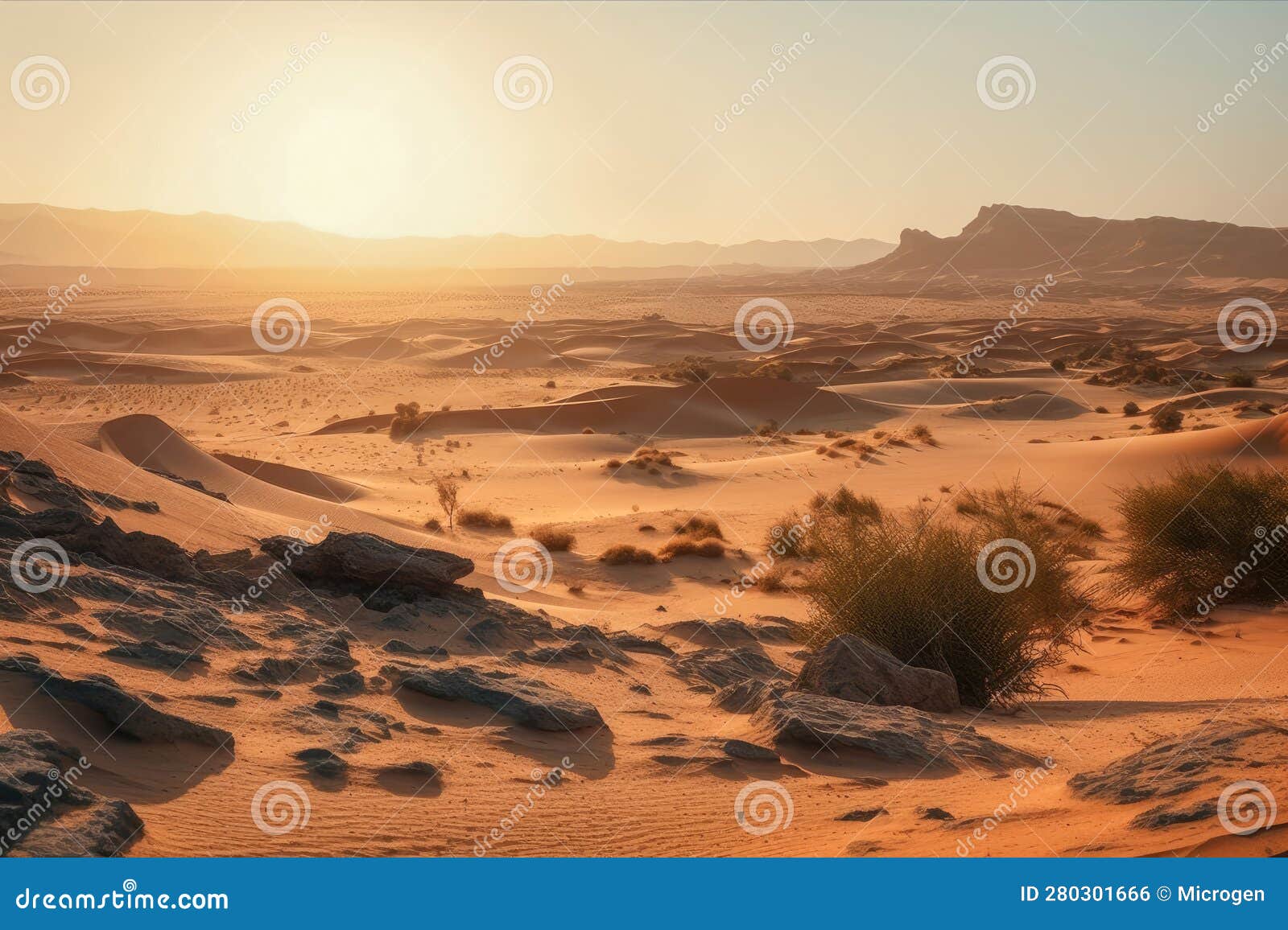 Desertification - Desert Landscape Symbolizing the Impact of Climate ...