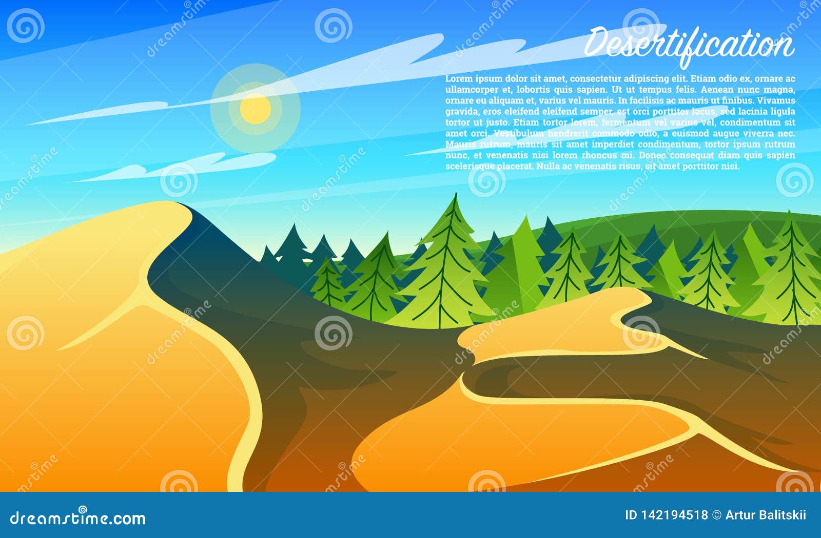 Desertification Forests. Climate Change. Environmental Pollution ...