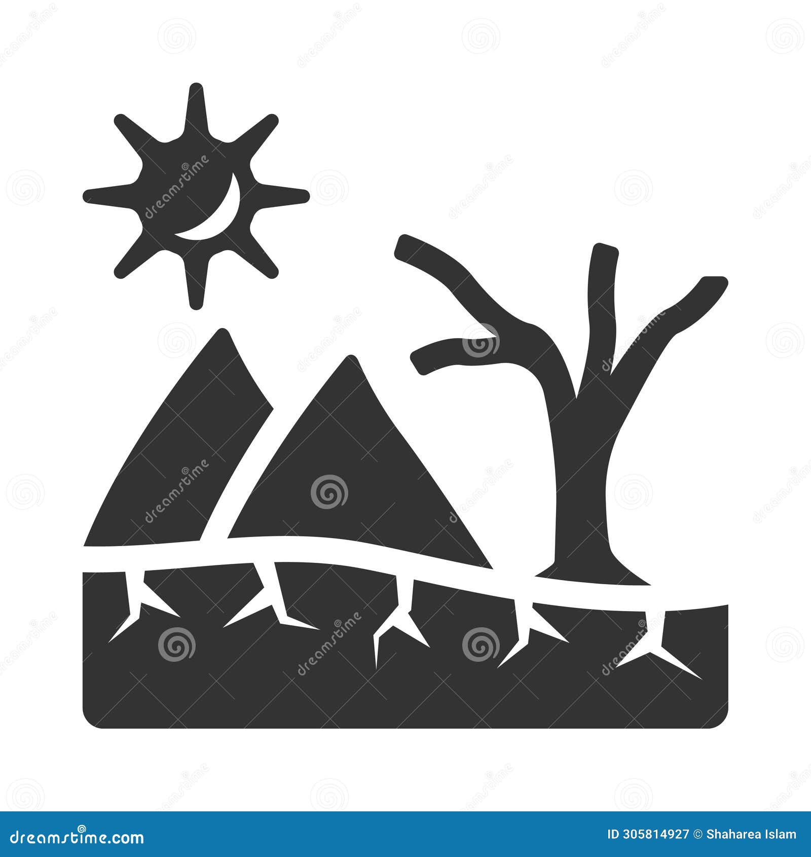Desertification Icon Vector Image. | CartoonDealer.com #312594324