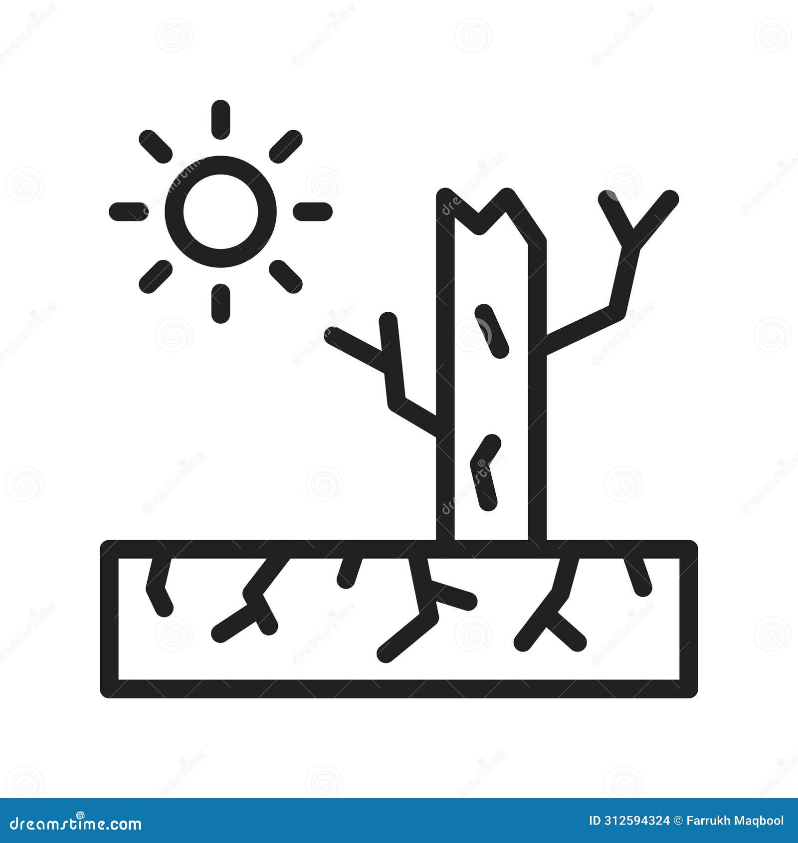 Desertification Icon Vector Image. Stock Vector - Illustration of ...