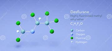 Desflurane Molecule, Molecular Structures, Highly Fluorinated Methyl ...