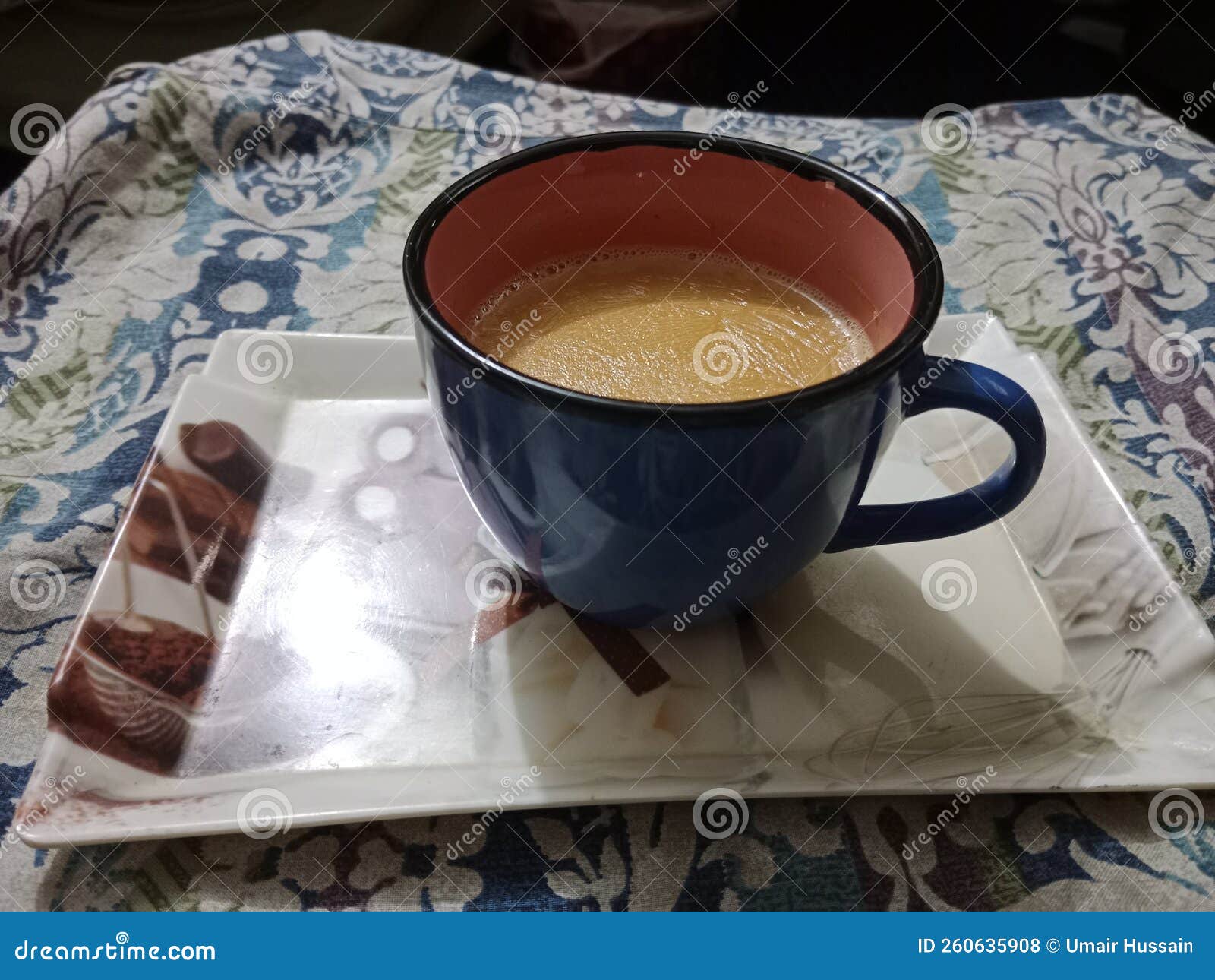 Desi Cup of Milk Tea with Tray Stock Photo - Image of tray, desi: 260635908