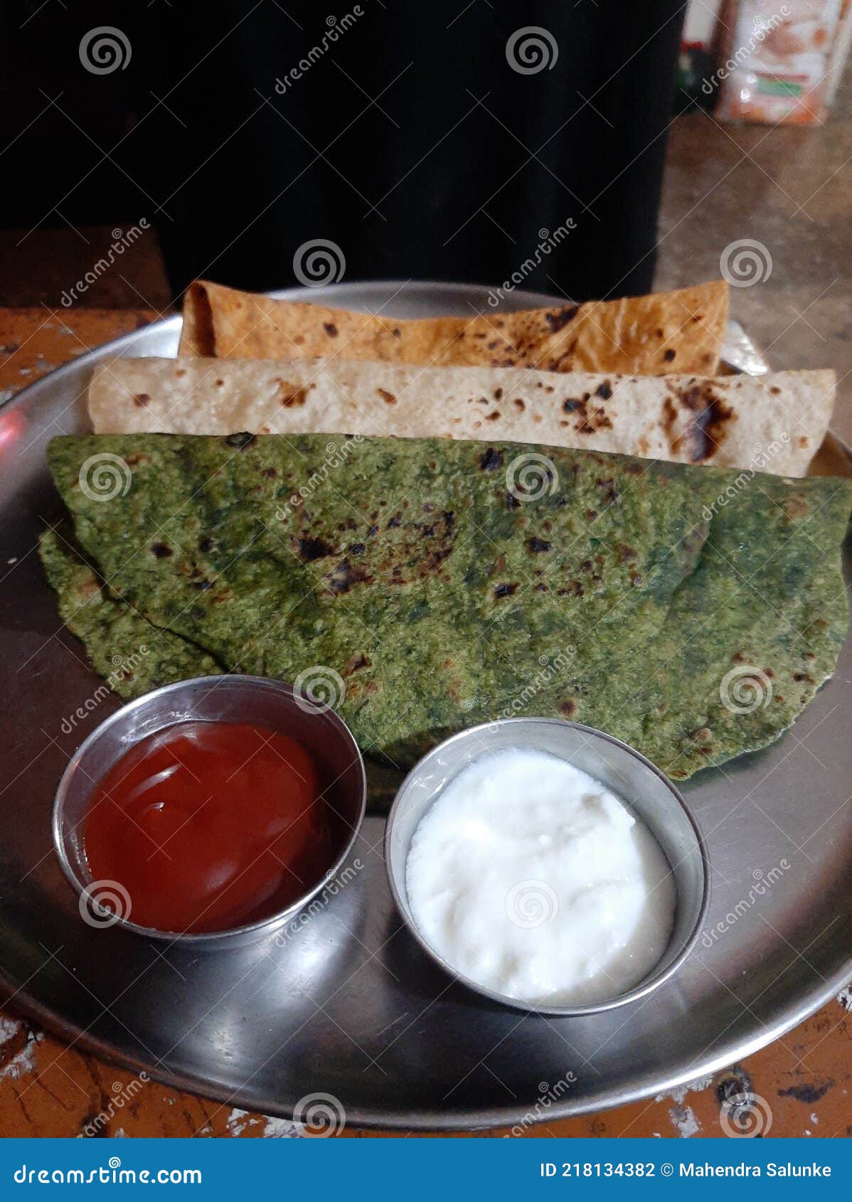 Desi dish - paratha stock photo. Image of lunch, breakfast - 218134382