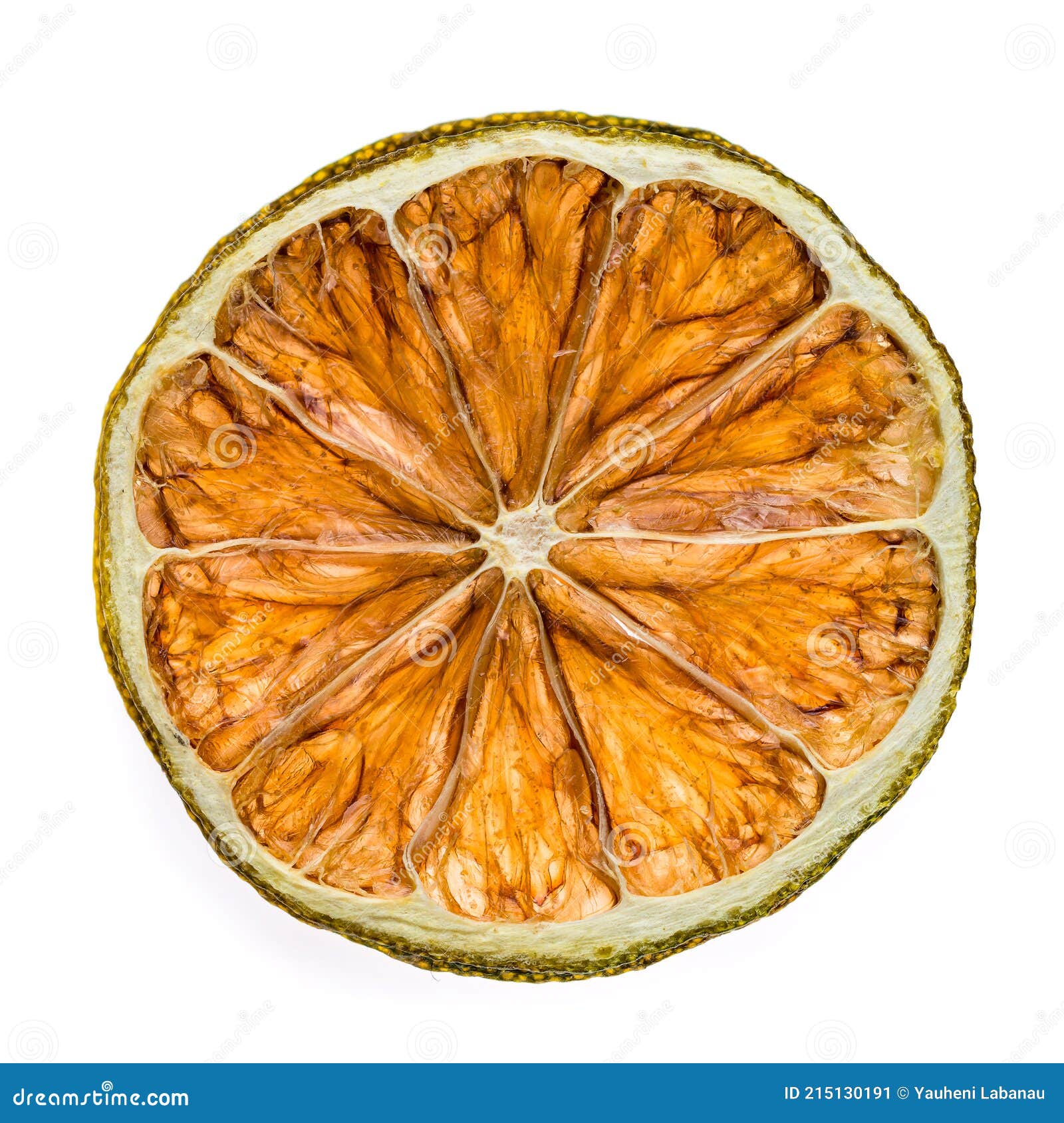 Desiccated Citrus Slice on White Background Stock Image - Image of ...