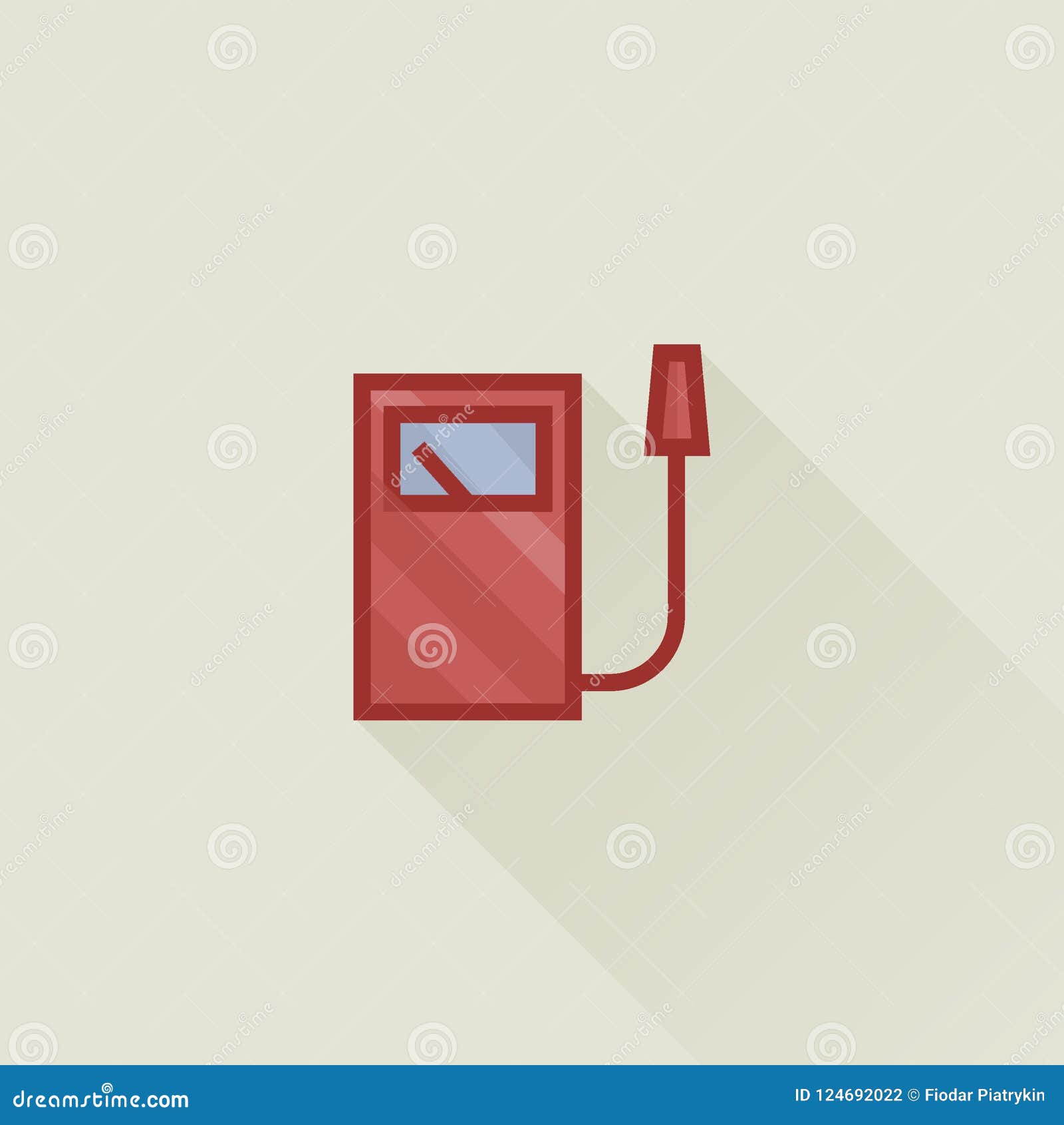 Fueling flat vector icon stock vector. Illustration of fuel - 124692022