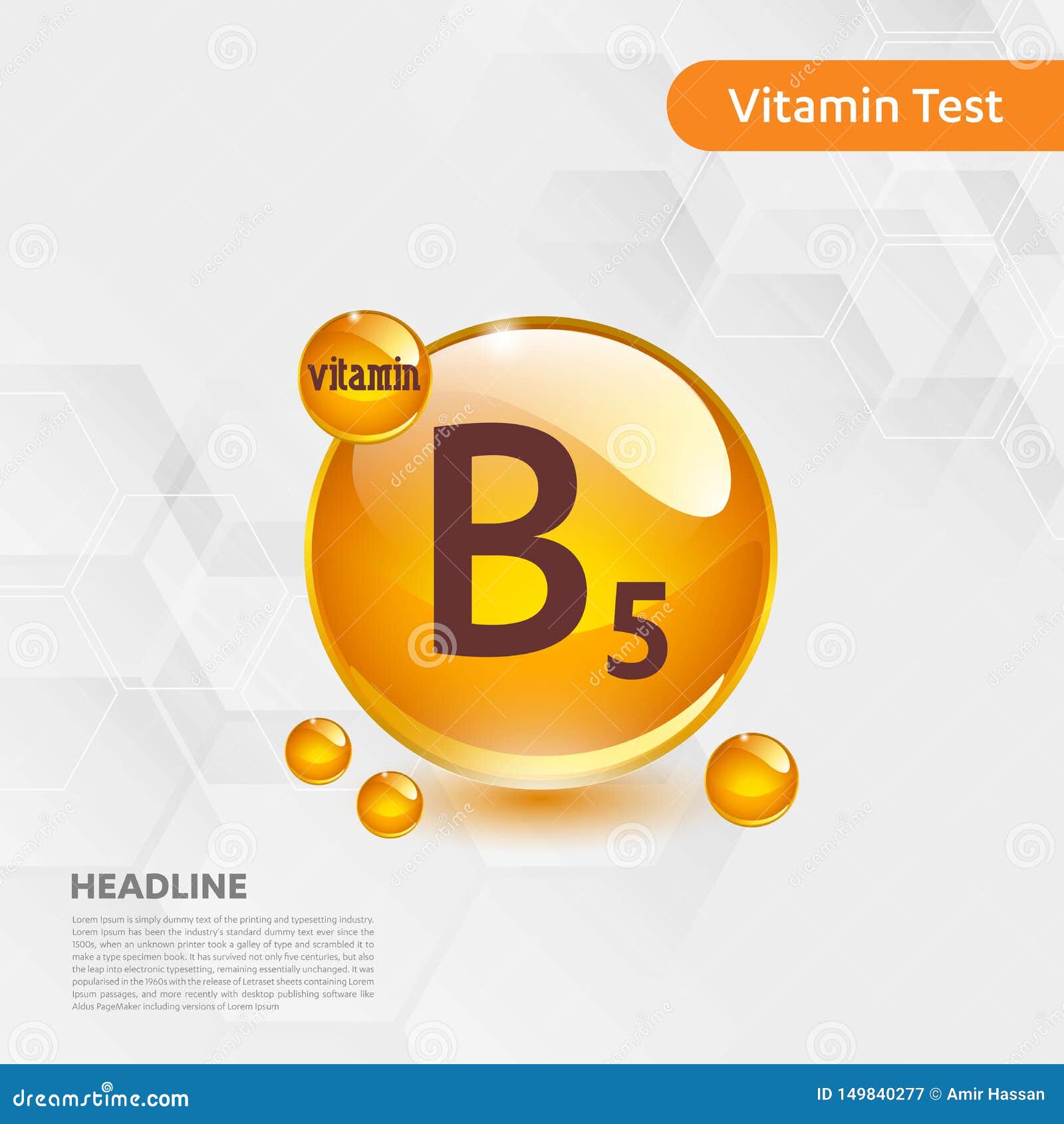 Vitamin B5 Gold Shining Pill Capcule Icon, Cholecalciferol. Golden ...