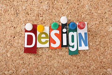 Design stock photo. Image of board, word, magazine, notice - 18043858