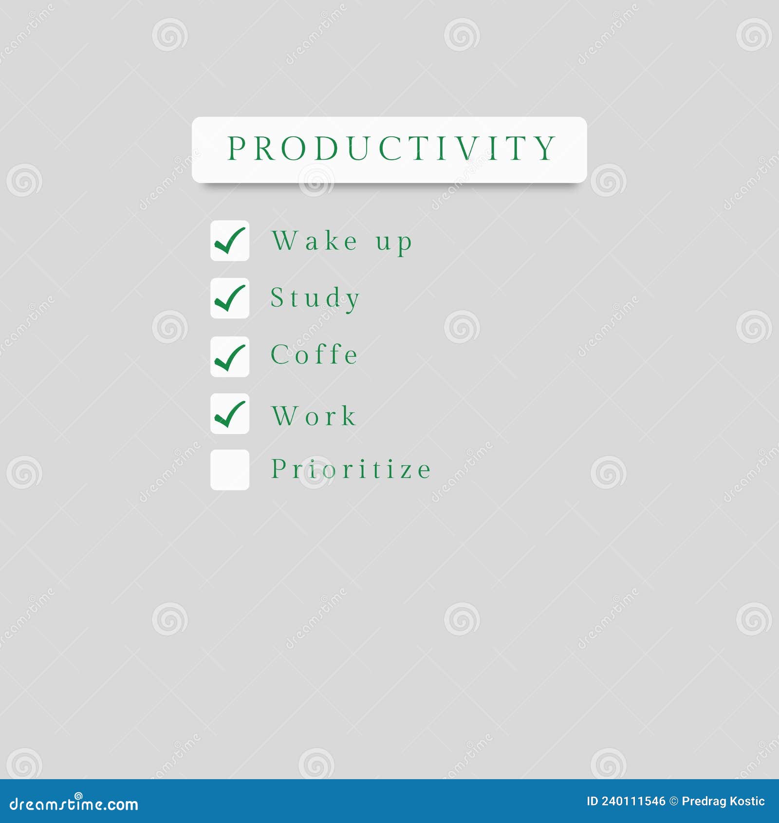 Productivity poster stock photo. Image of template, table - 240111546