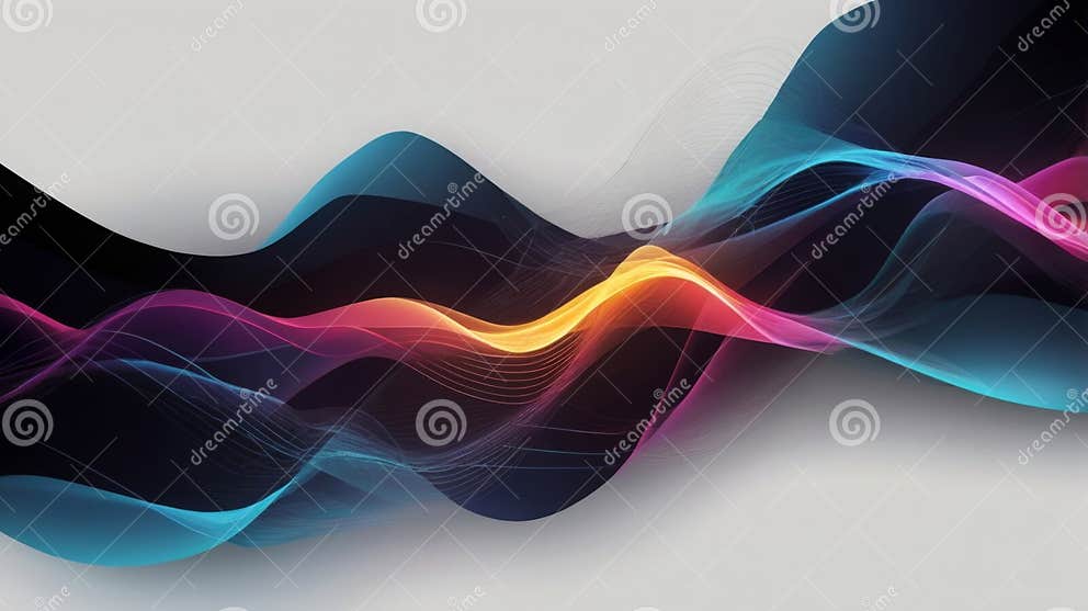 Design an Abstract Background Featuring a Digital Waveform or Signal Graph, Representing Data ...