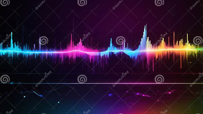 Design an Abstract Background Featuring a Digital Waveform or Signal ...