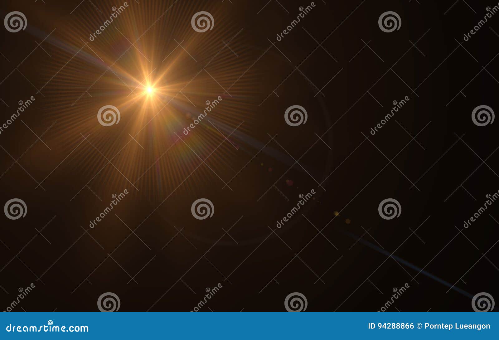 Design Abstract Natural Lens Flare in Space. Stock Illustration ...