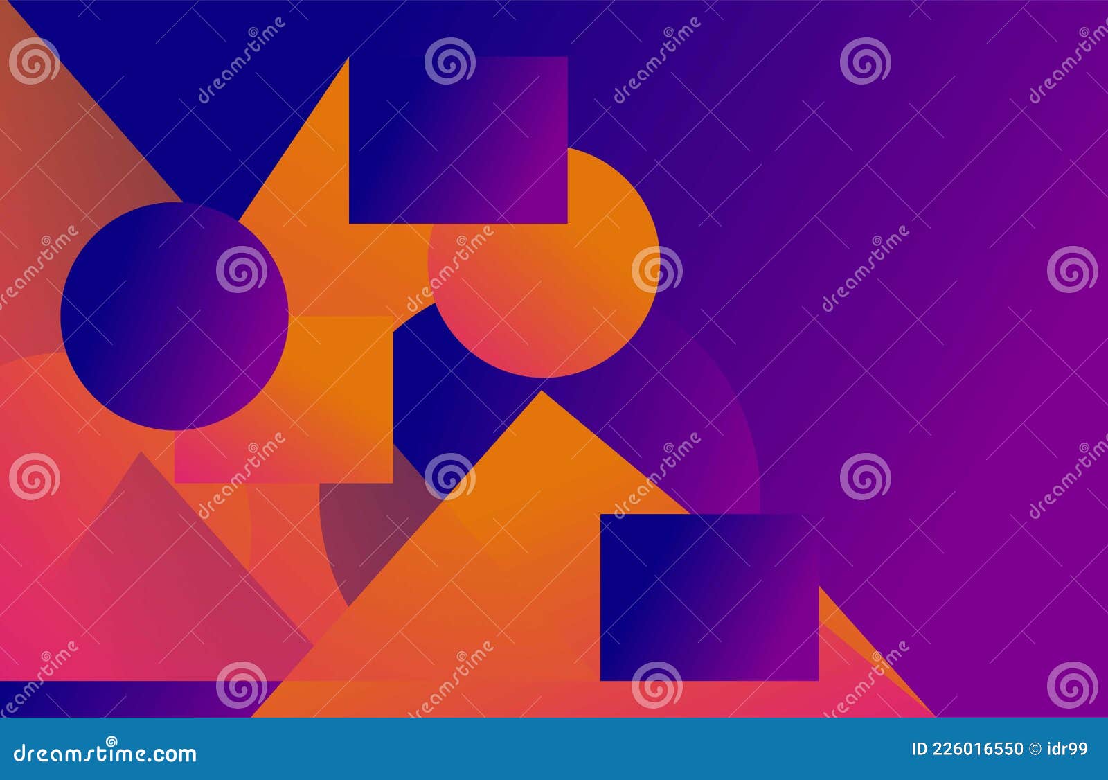 Design Abstract Rectangles Shape Isolated Purple Gradient Background ...