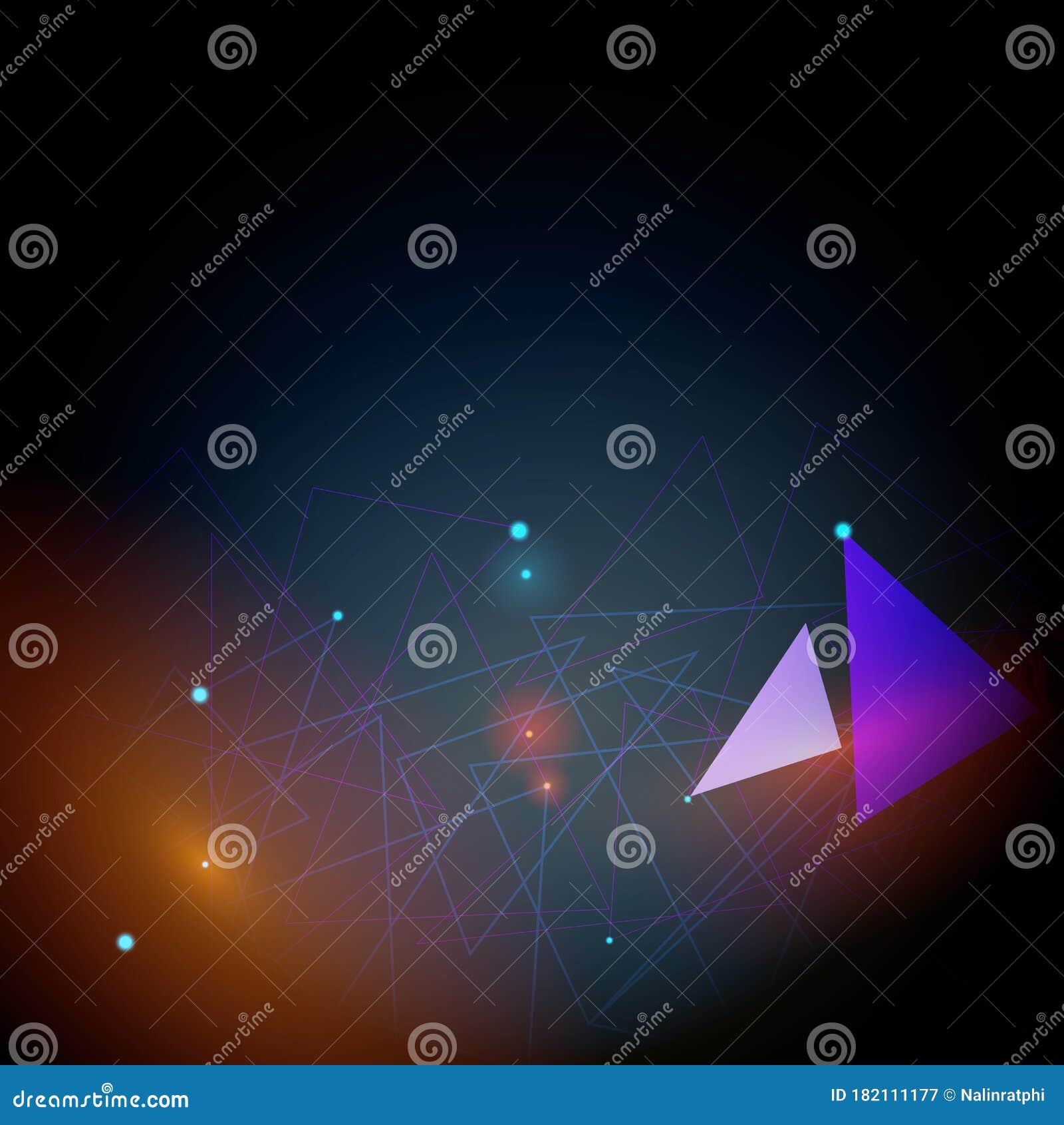 Design Abstract Triangle Space Background Stock Vector - Illustration ...