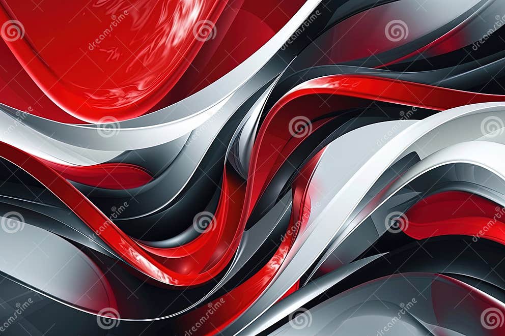 Design of Abstract Vector Background Using Red, Silver, and Black Color ...
