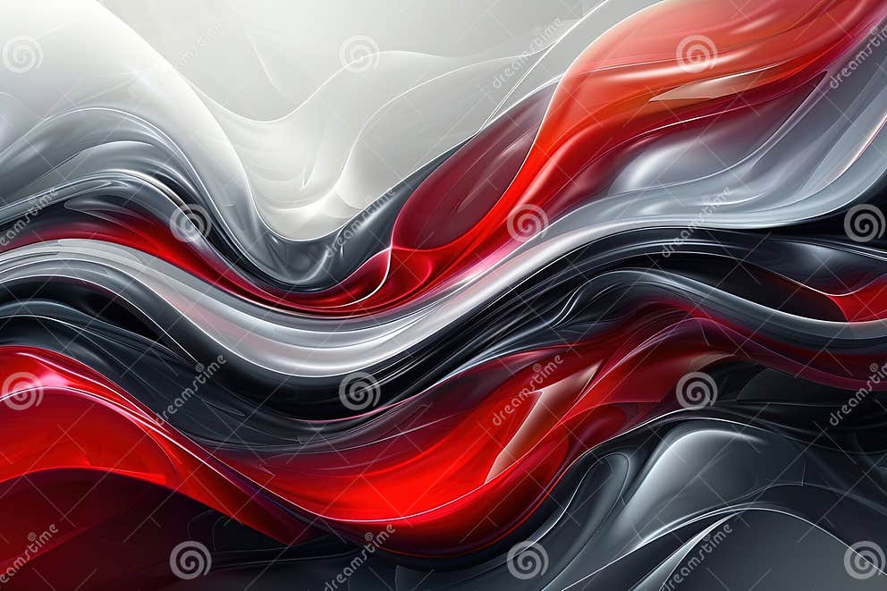 Design of Abstract Vector Background Using Red, Silver, and Black Color ...