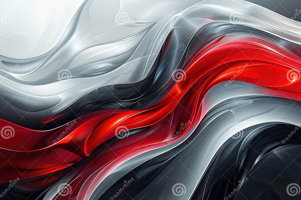 Design of Abstract Vector Background Using Red, Silver, and Black Color ...